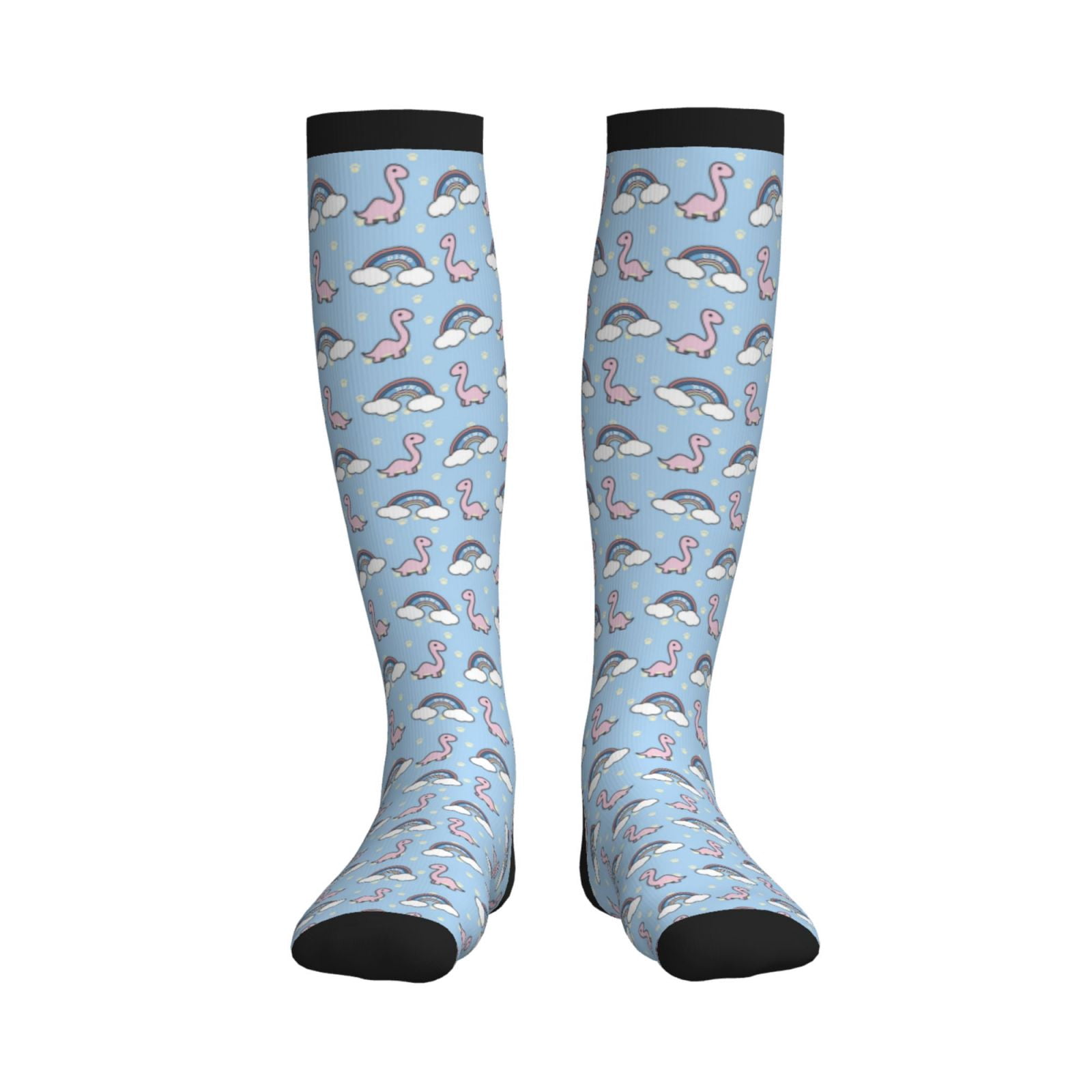 Sikiie Rainbow Dinosaur 1 Pairs Compression Socks for Men and Women 15 ...