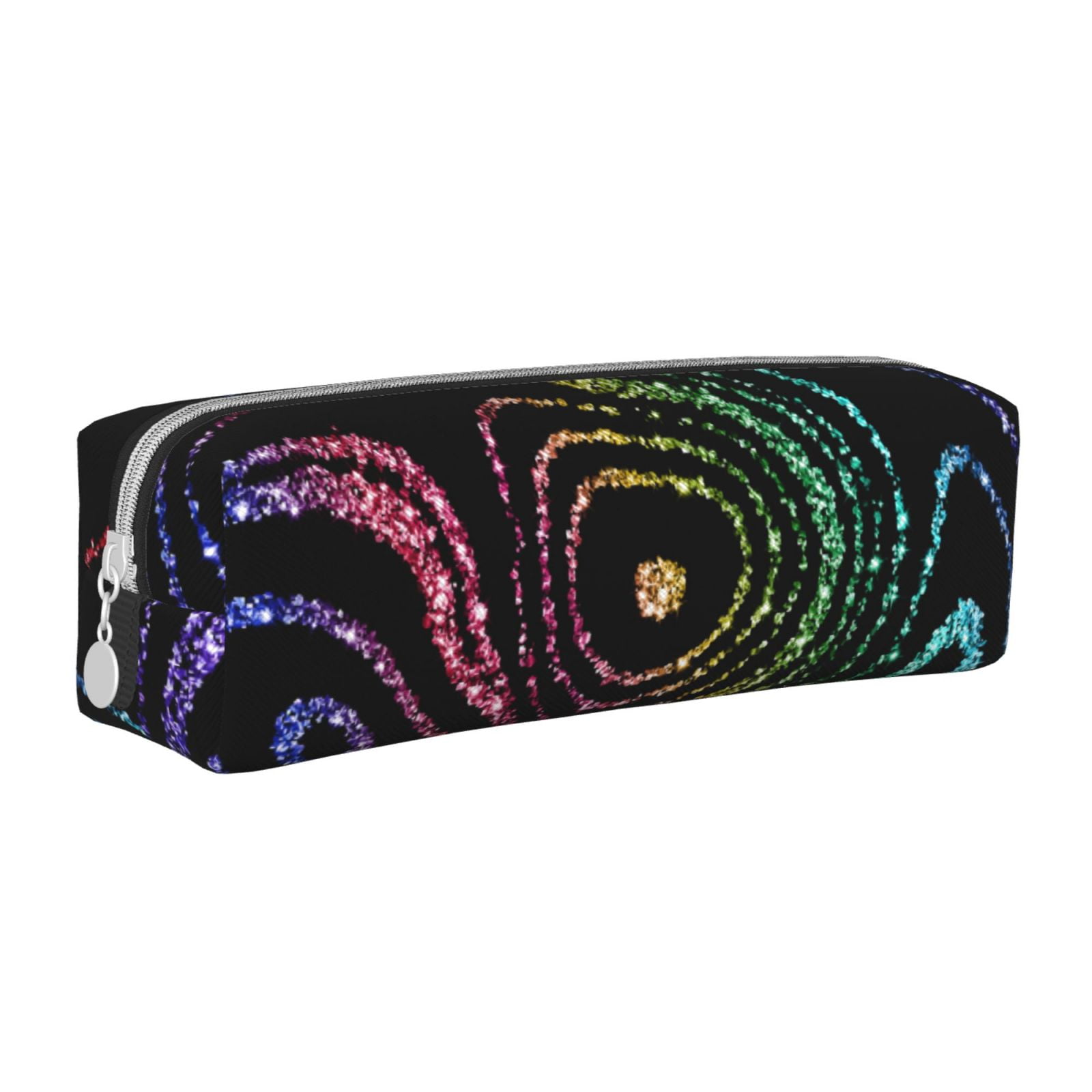 Sikiie Rainbow Glitter Leather Pencil Case, Makeup Pouch, Zipper Pouch ...