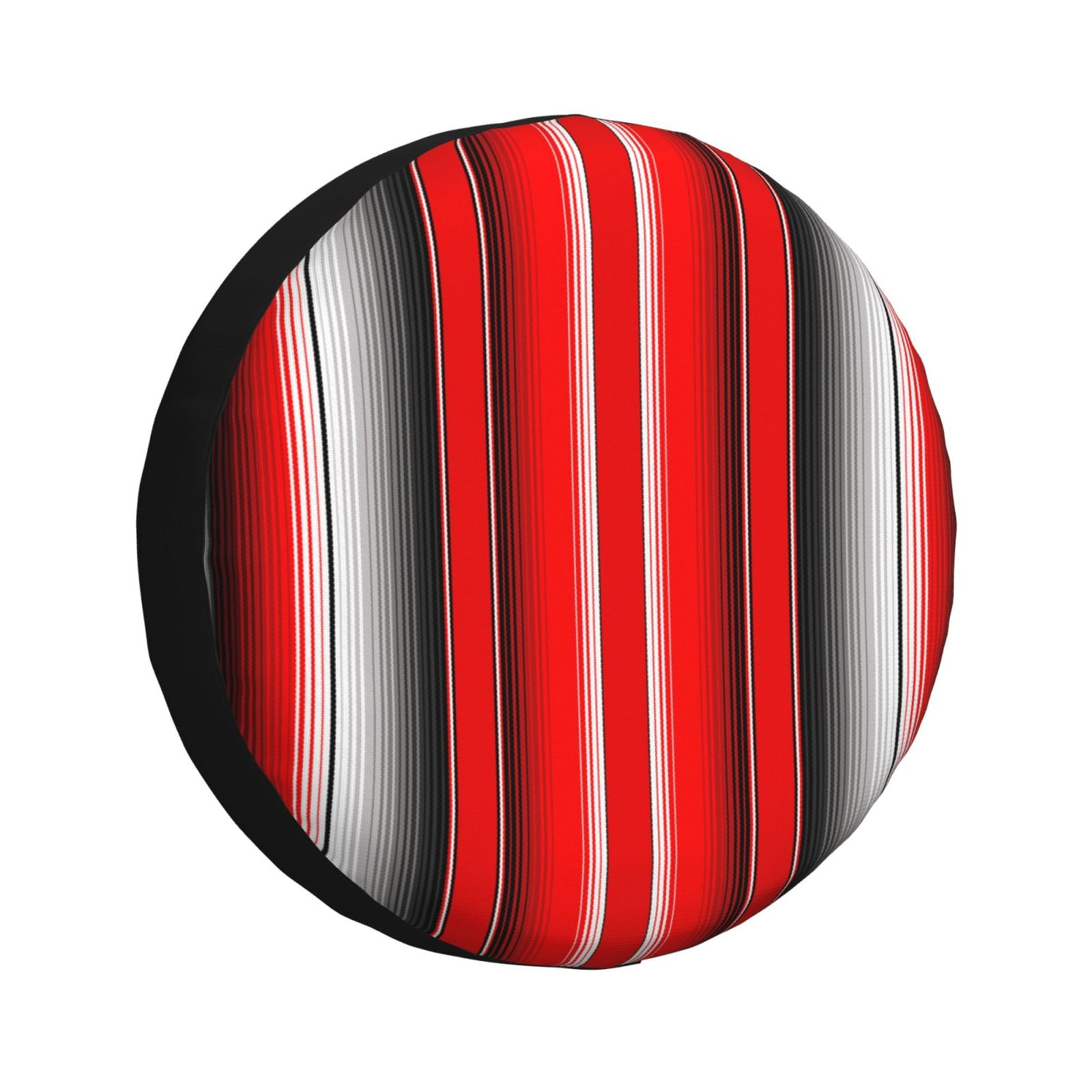 Sikiie Red Black and White Serape Blanket Stripes Tire Cover Wheel ...