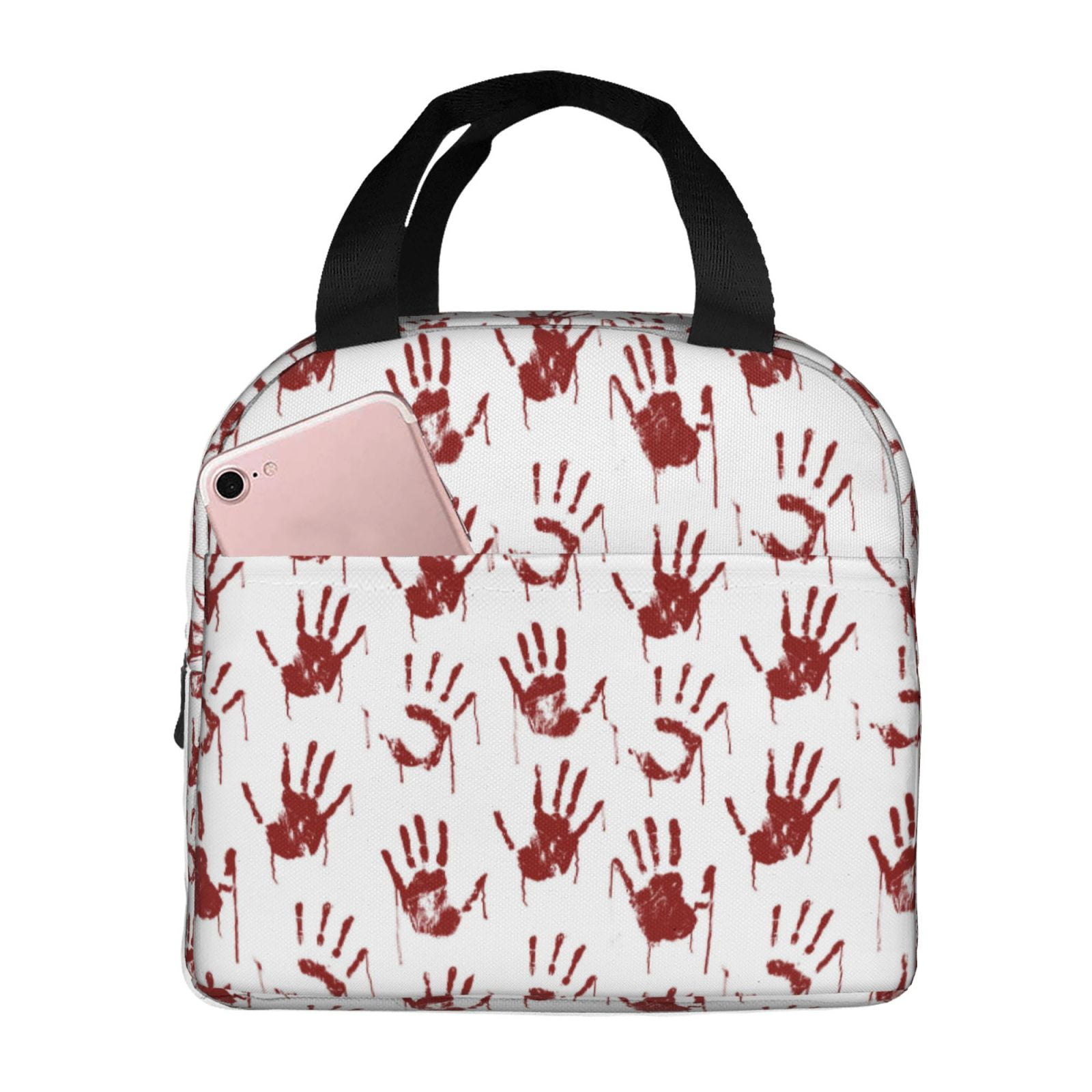 Sikiie Red Bloody Scary Hands2 Lunch Bag for Women & Men Adult ...
