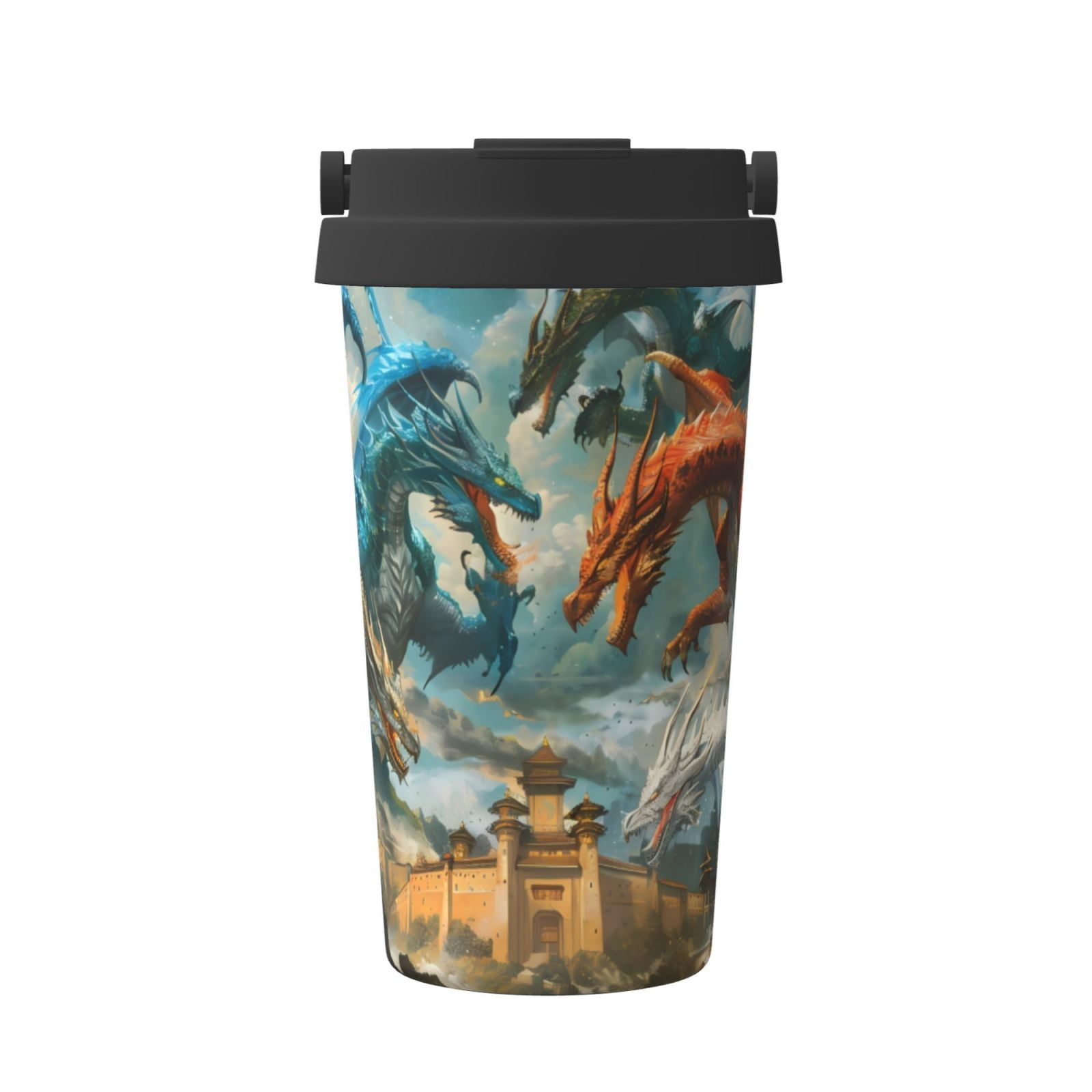Sikiie Red Blue Dragon Battle Epic Coffee Mug Pobtable To Stainless ...