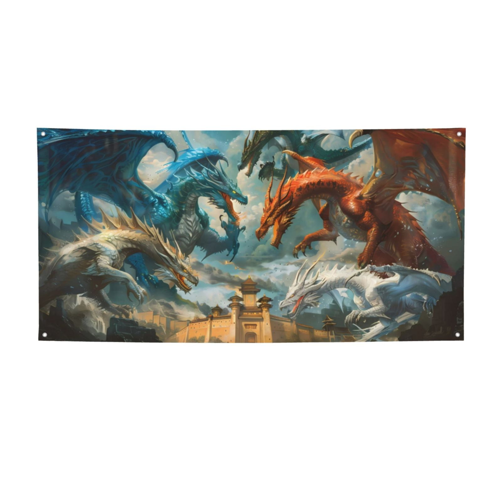 Sikiie Red Blue Dragon Battle Epic Custom Banners and Signs Customize ...