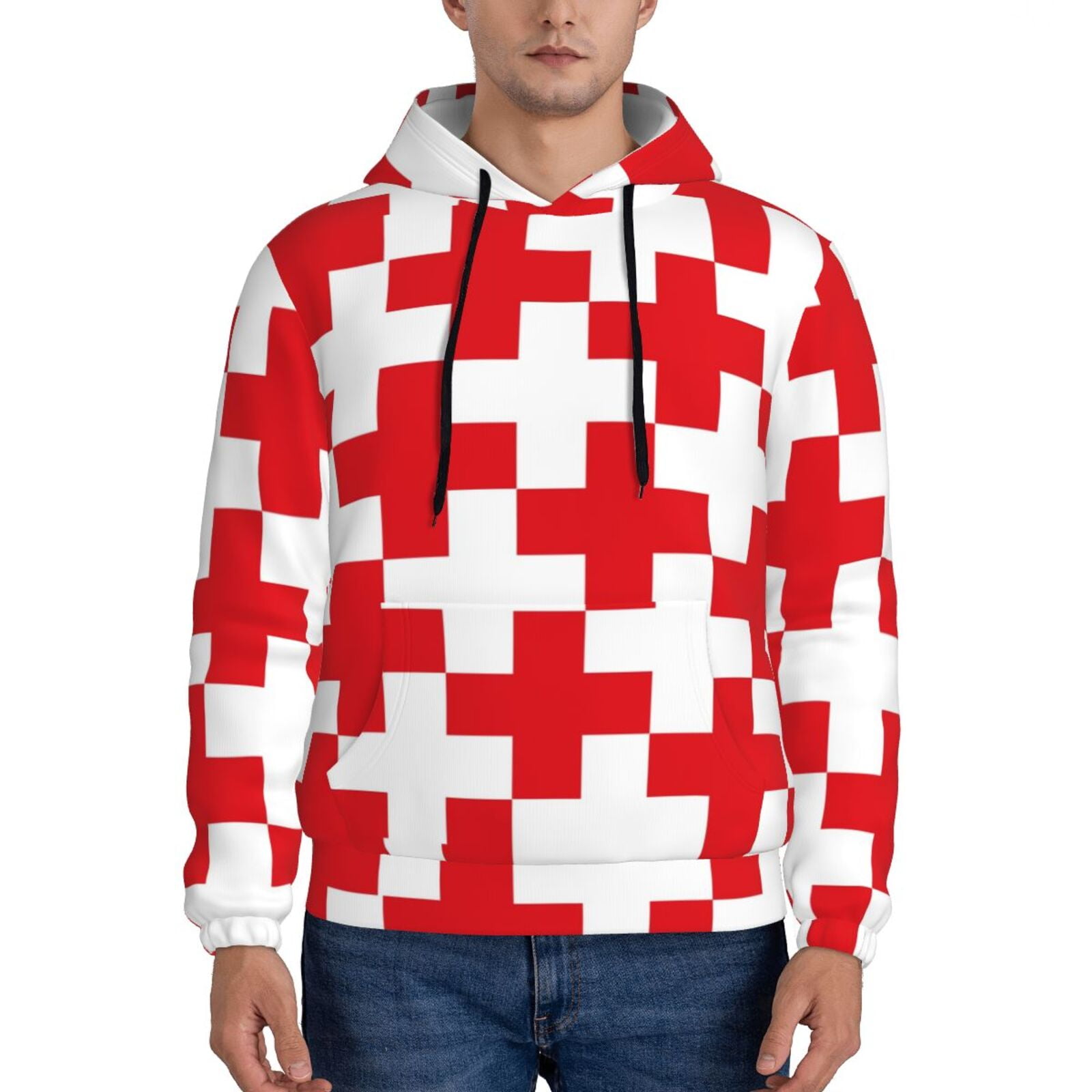 Sikiie Red Cross 1 Men's Hoodie, Essentials Hoodie, Sweatshirt ...