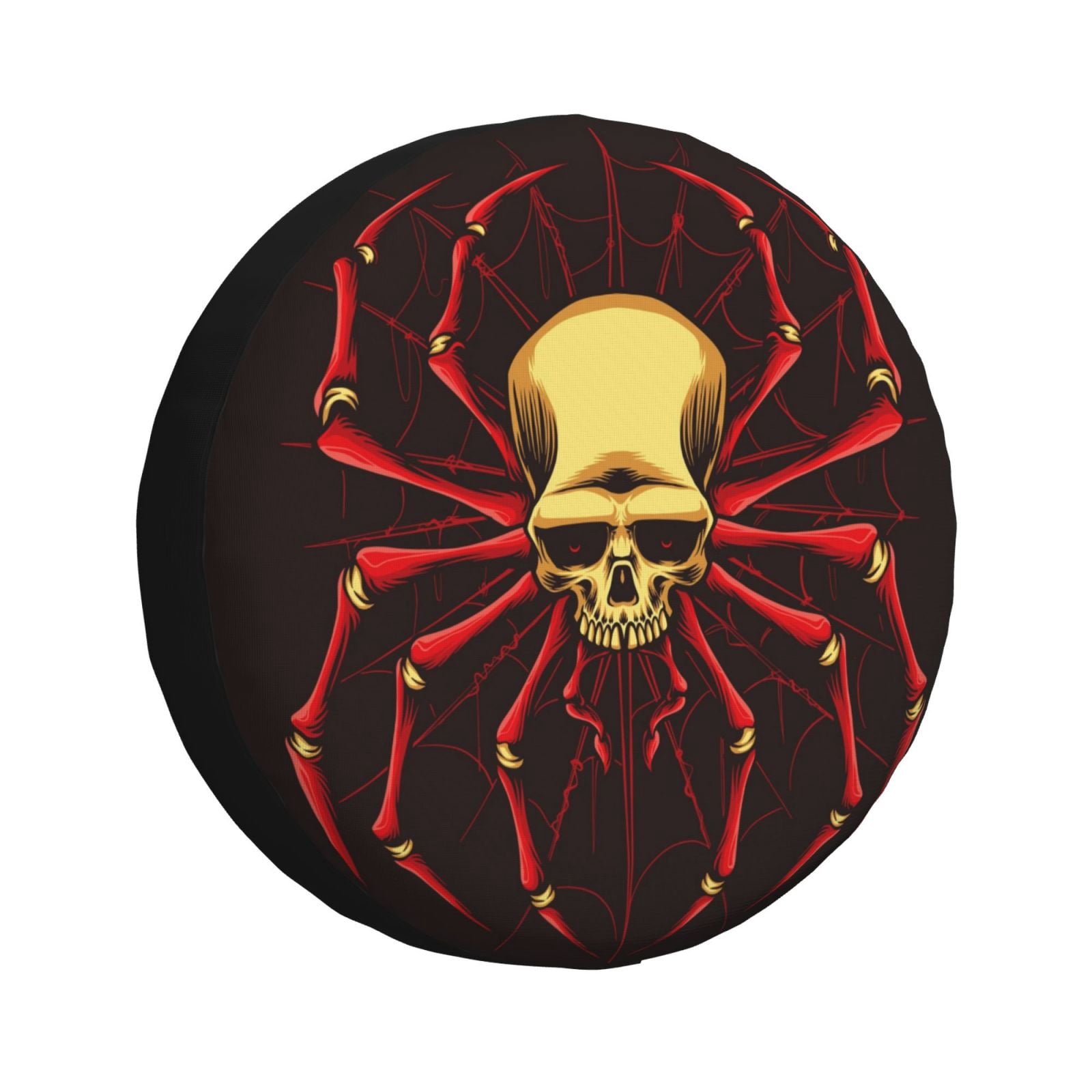 Sikiie Red Skull Spider PVC Leather Spare Tire Wheel Cover Spare Tire ...