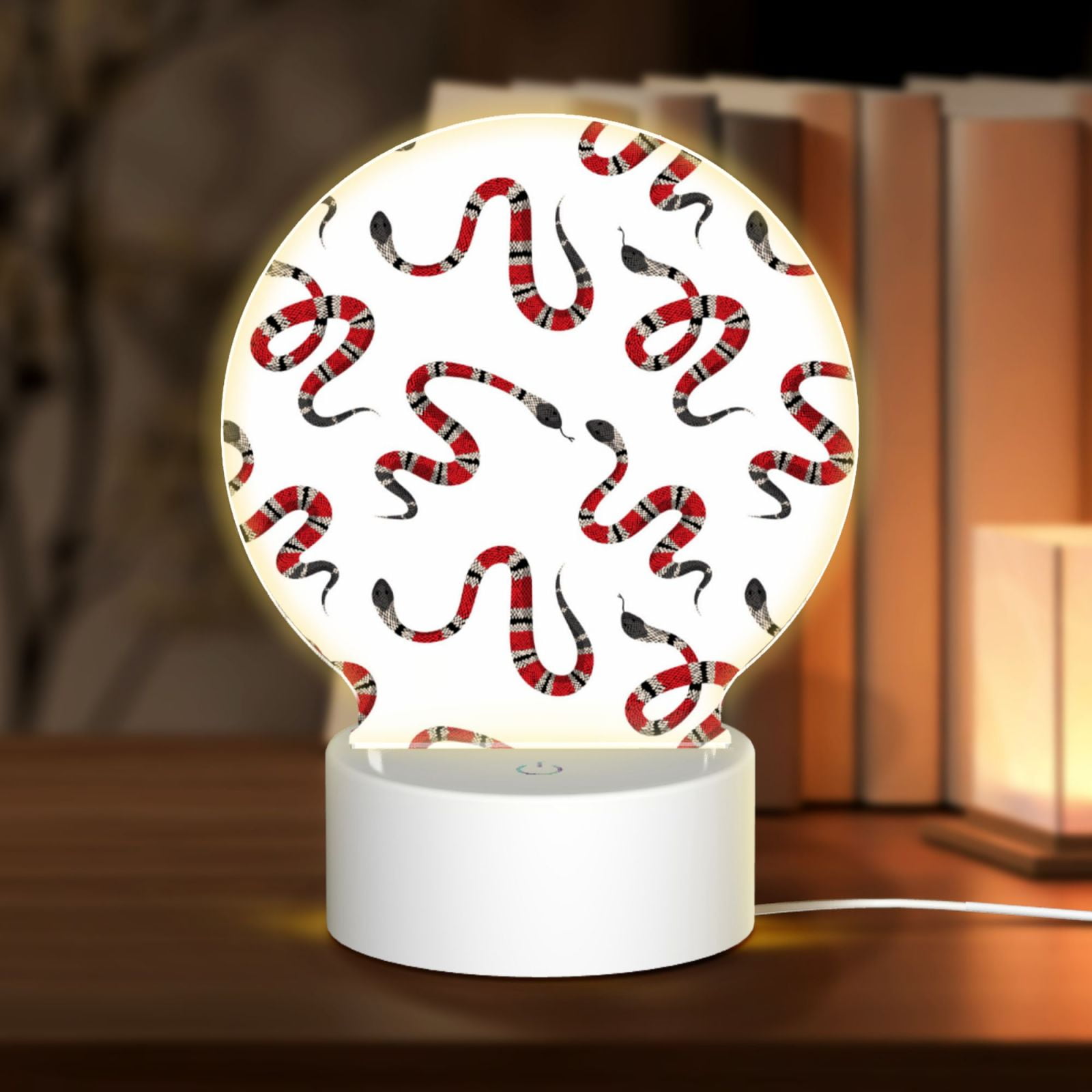 Sikiie Red Snake Acrylic Night Light Gift Custom Acrylic Night Light ...