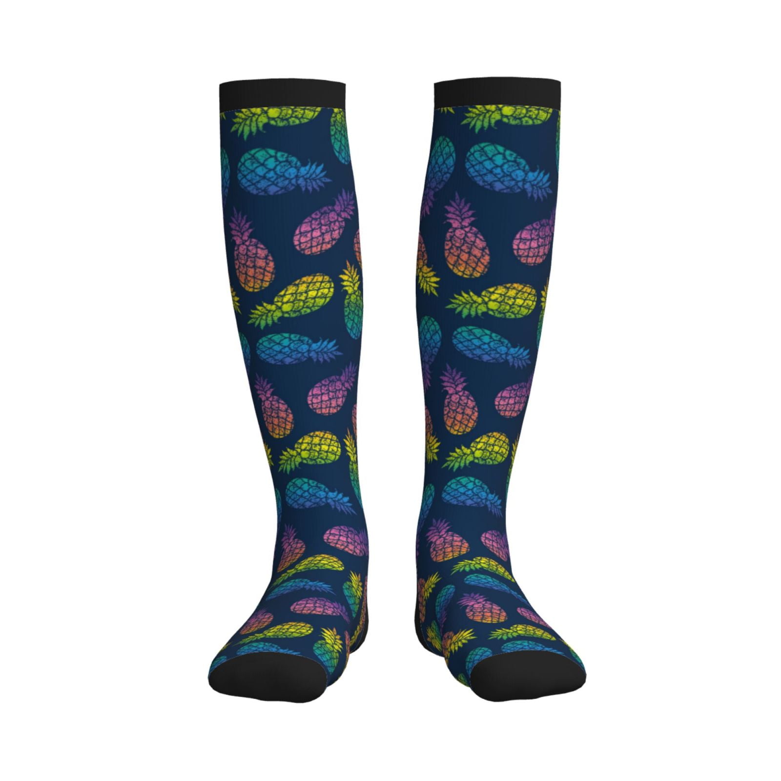 Sikiie Retro Bright Pineapple 1 Pairs Compression Socks for Men and ...