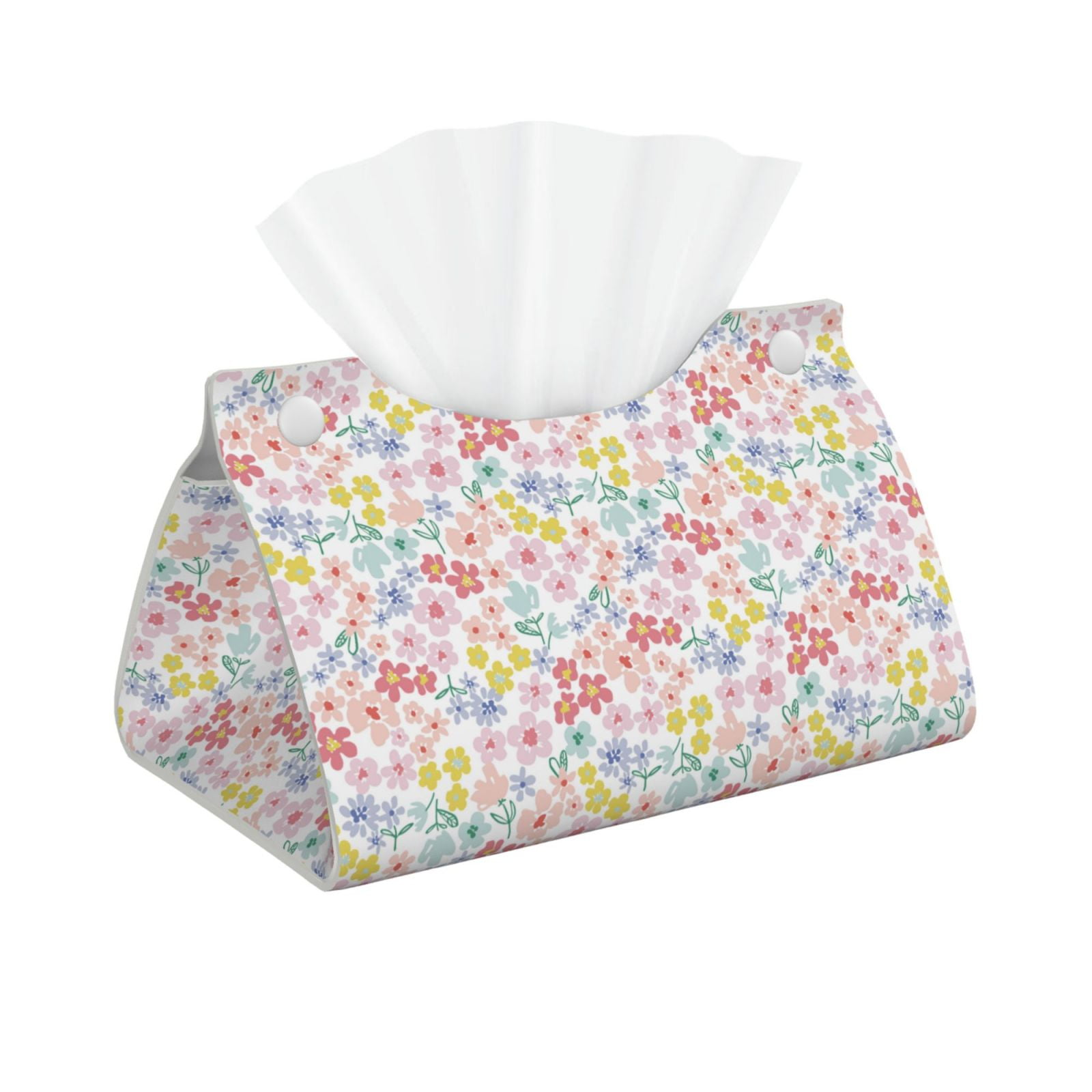 Sikiie Retro Floral Leather Tissue Box Cover Rectangle, Long Tissue Box ...