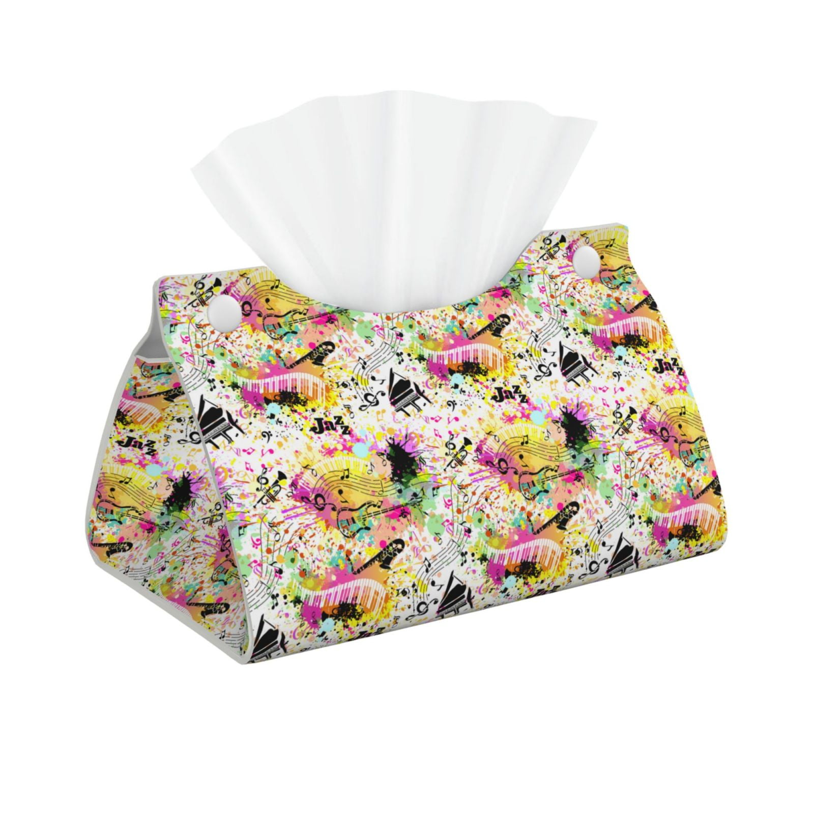 Sikiie Retro Musical Leather Tissue Box Cover Rectangle, Long Tissue ...