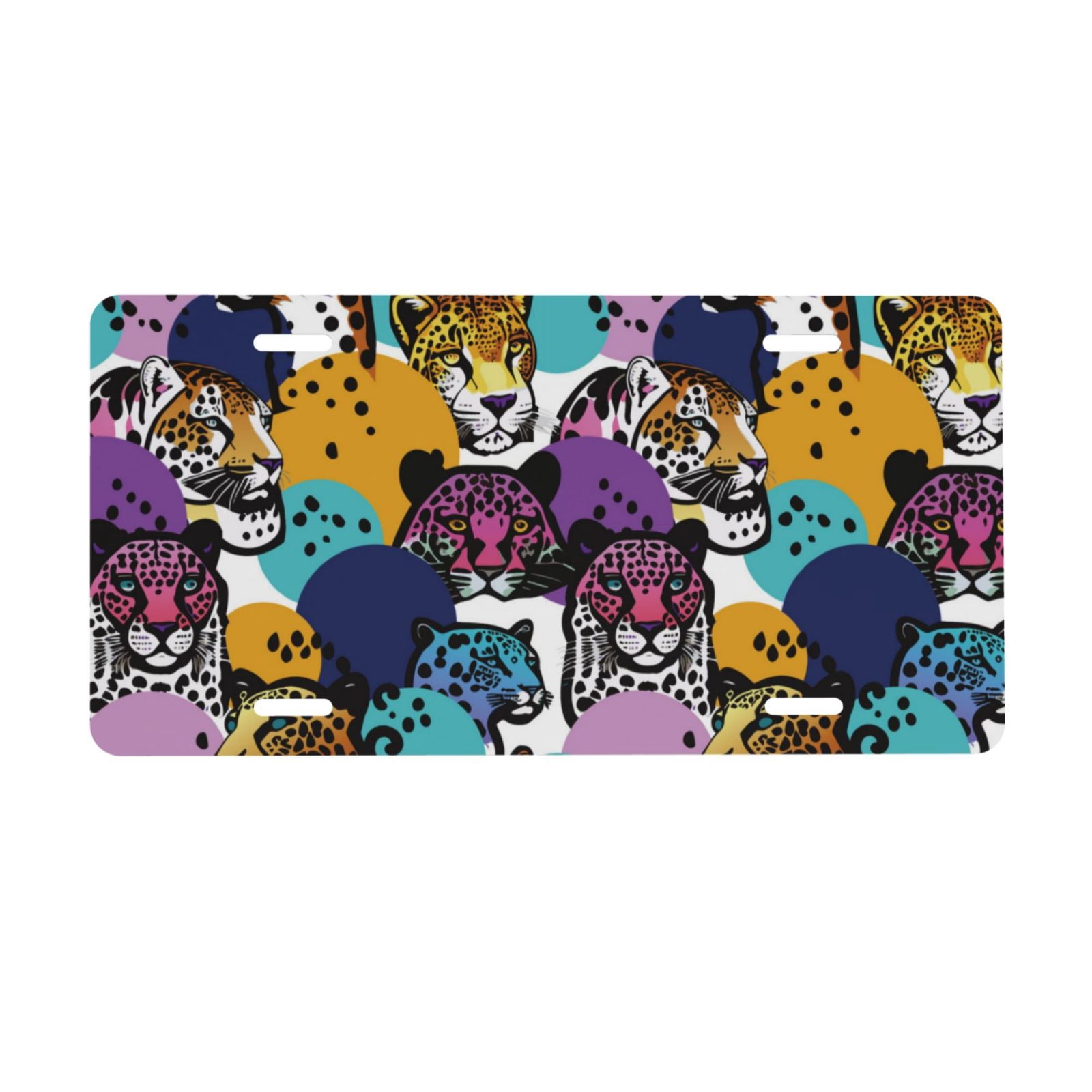 Sikiie Retro Panther License Plate Car Front License Plate Car ...