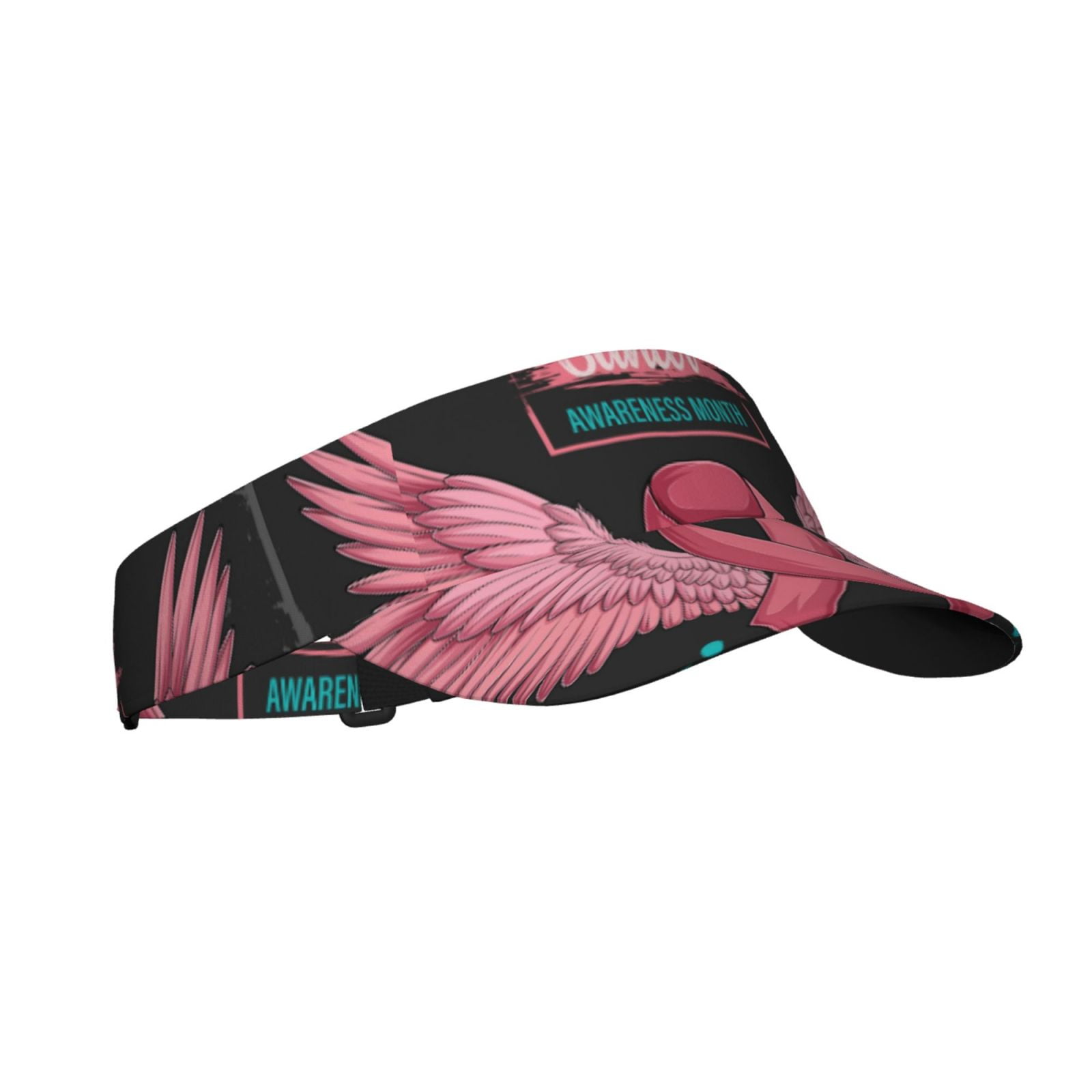 Sikiie Ribbon With Angel Wings Sun Visor Hat Adjustable Velcro Golf ...