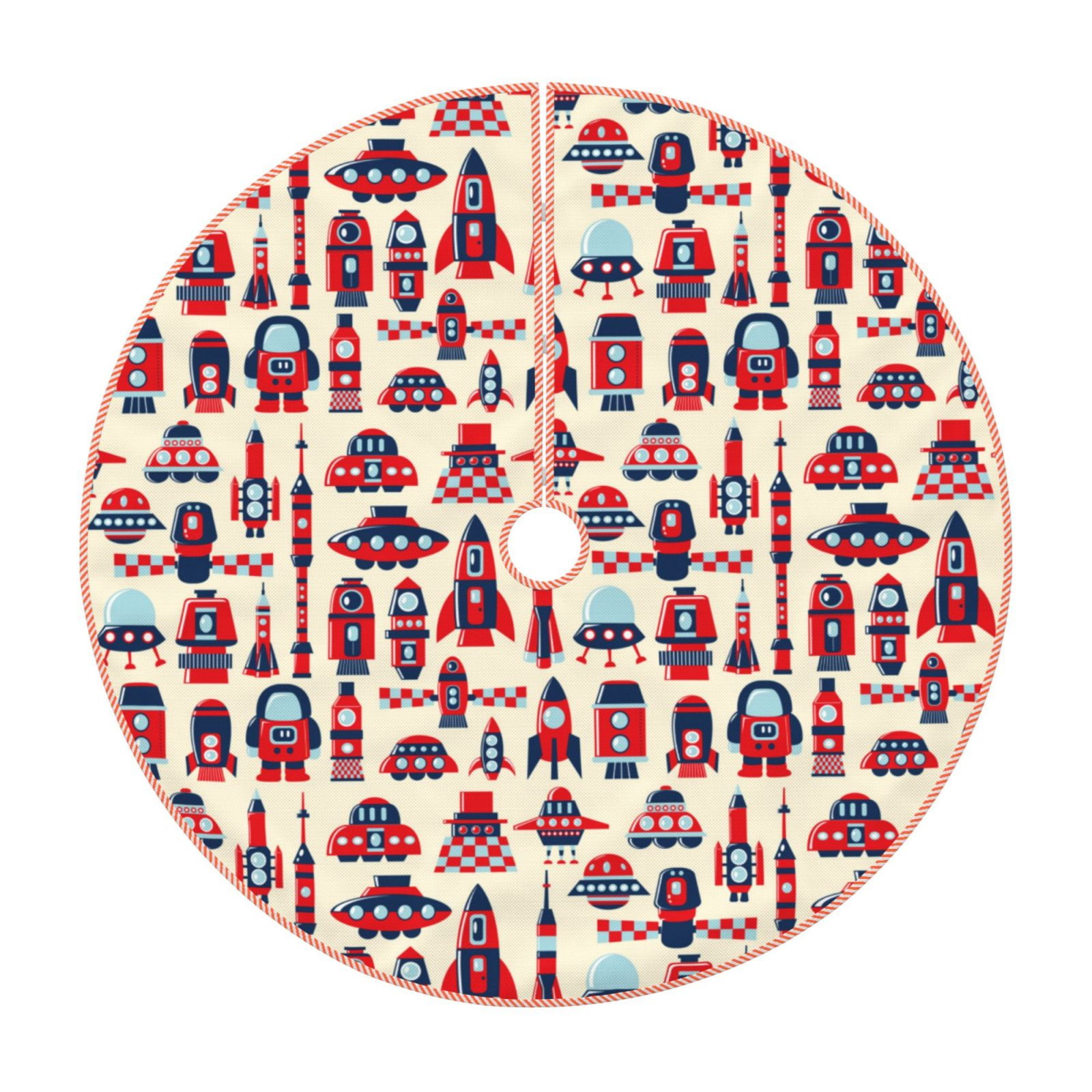Sikiie Rocket Pattern Nativity Christmas Tree Skirt, Jesus Christian ...
