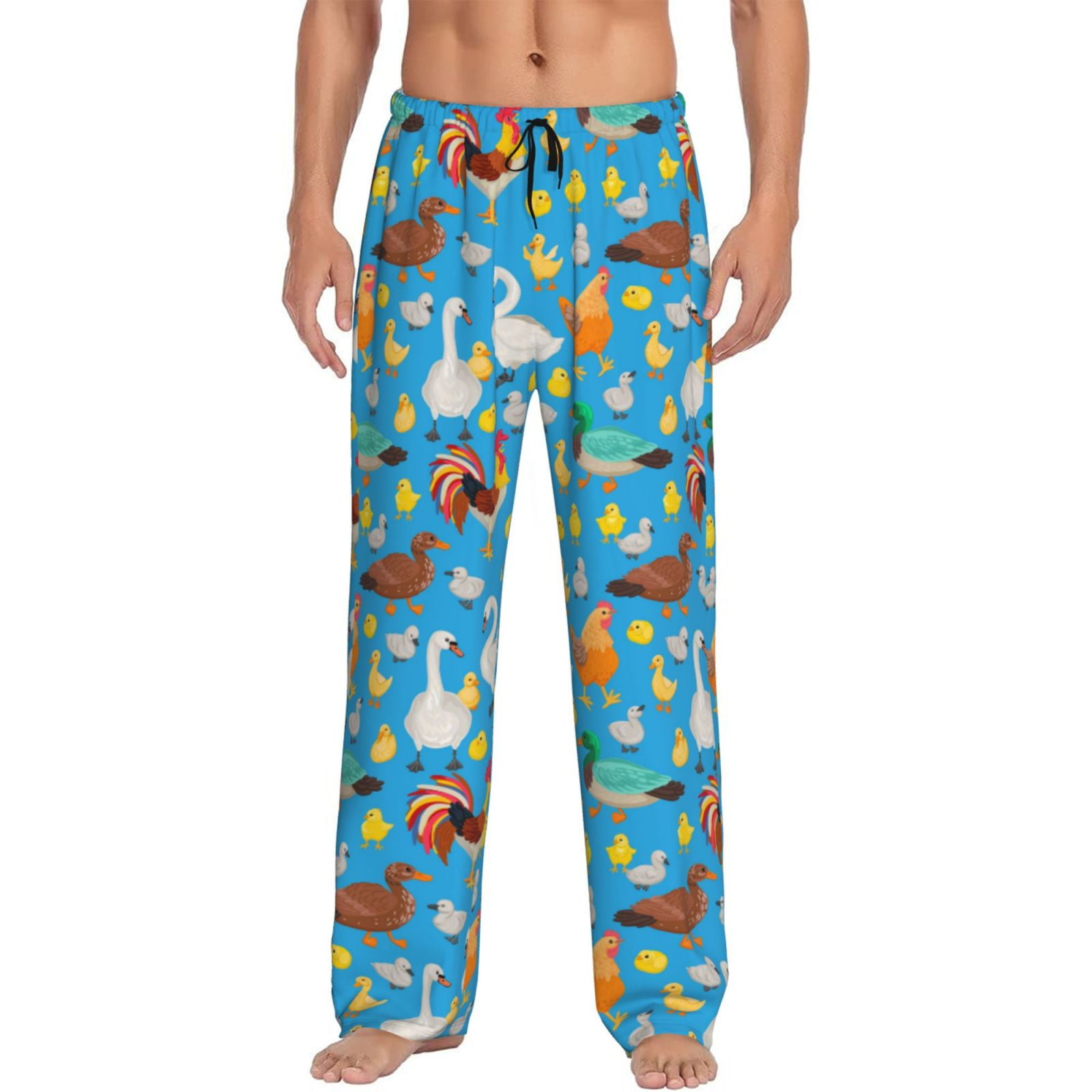 Sikiie Rooster And Chickens Pajama Pants Men, PJ Bottoms, Sleep ...