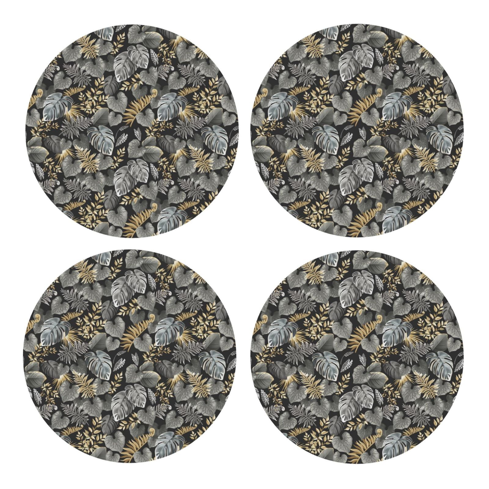 Sikiie Rose Flowers MDF Cork Coaster 4 Pcs - Absorbent Beverage ...