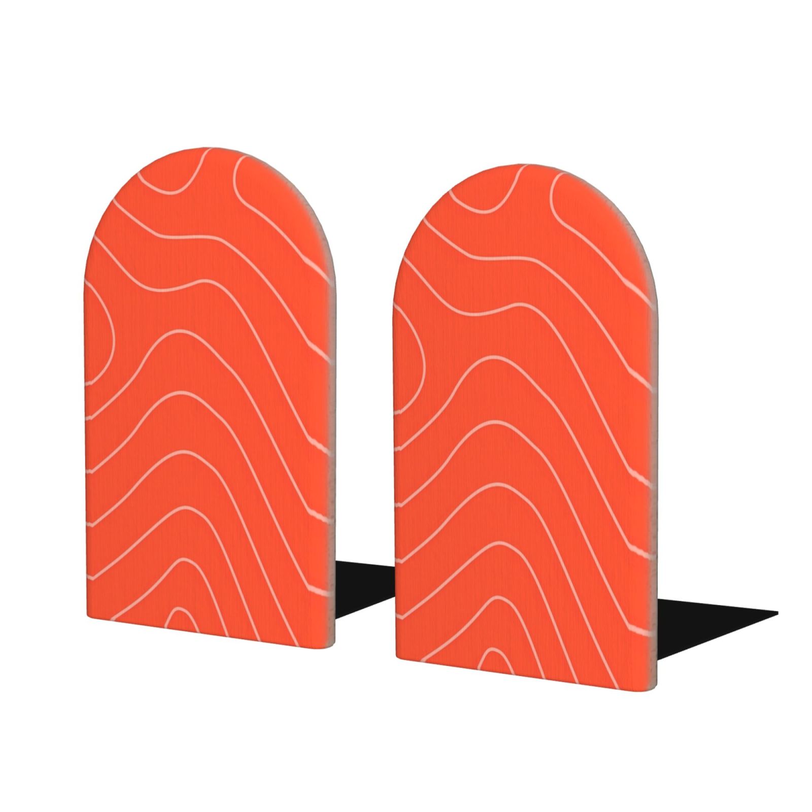 Sikiie Salmon Fish Meat Bookends 1 Pair, Wood Bookends for Shelves ...