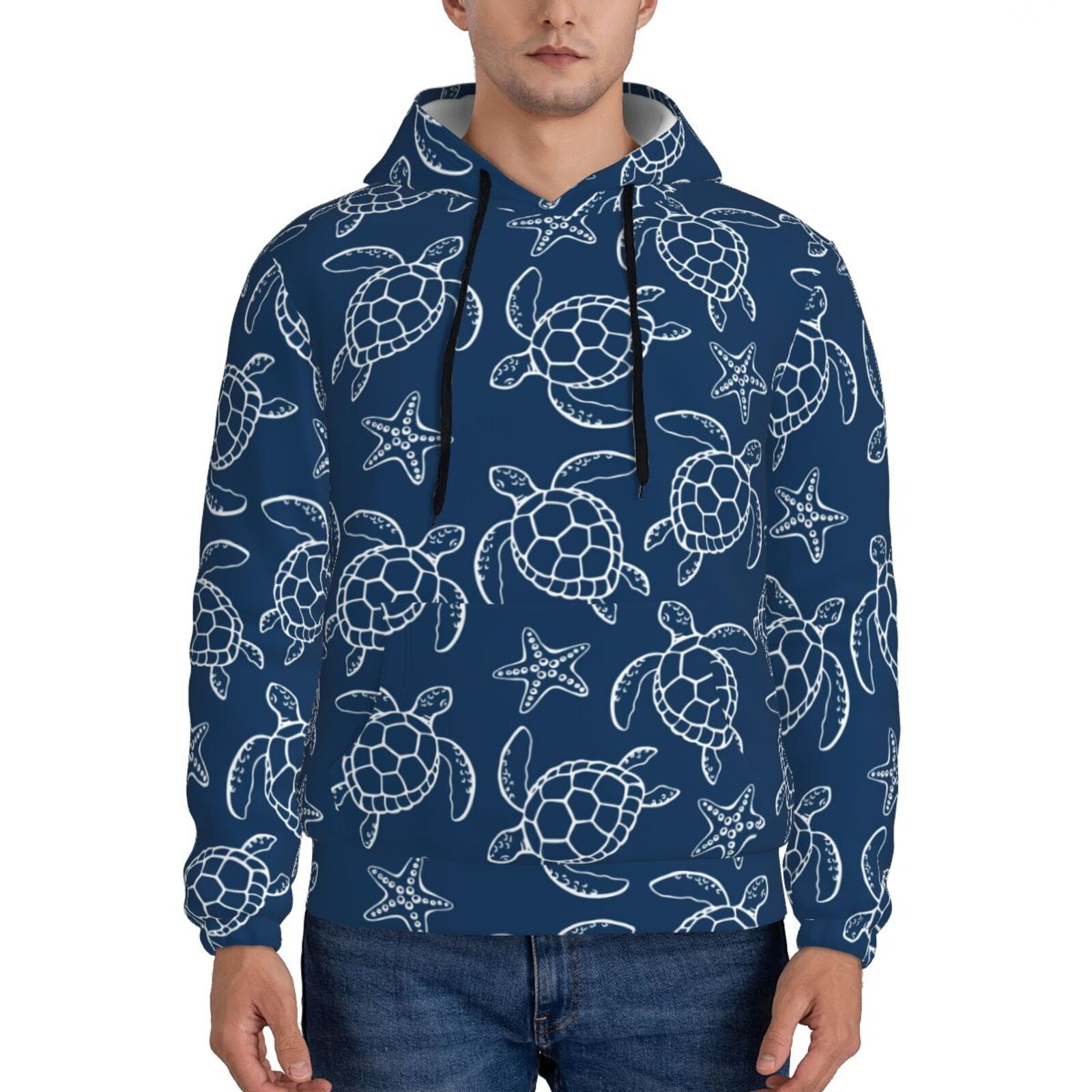 Sikiie Sea Turtle Men's Hoodie, Essentials Hoodie, Sweatshirt, Pullover ...