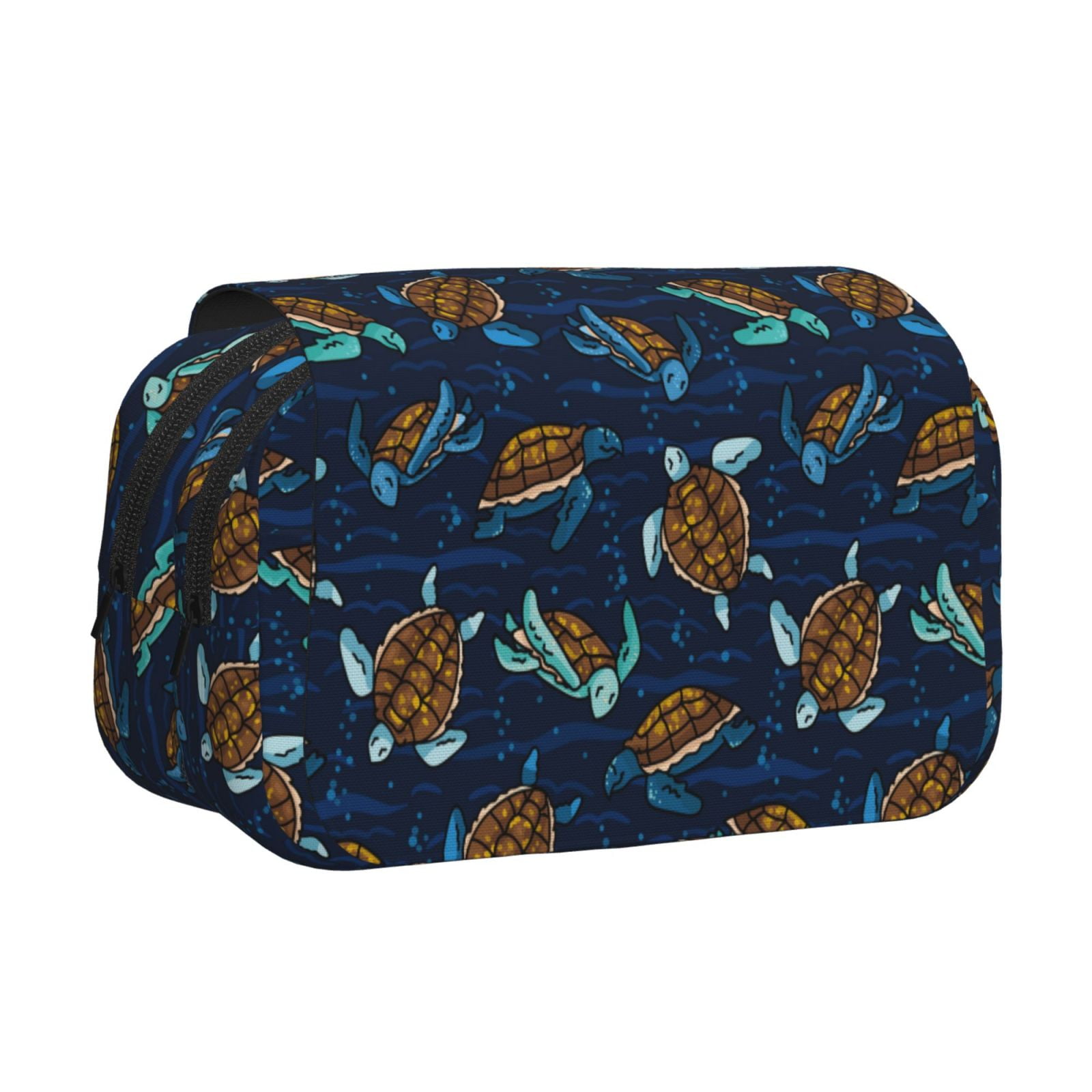 Sikiie Sea Turtles Swimming Print Flip Double-layer Pencil Case, All ...