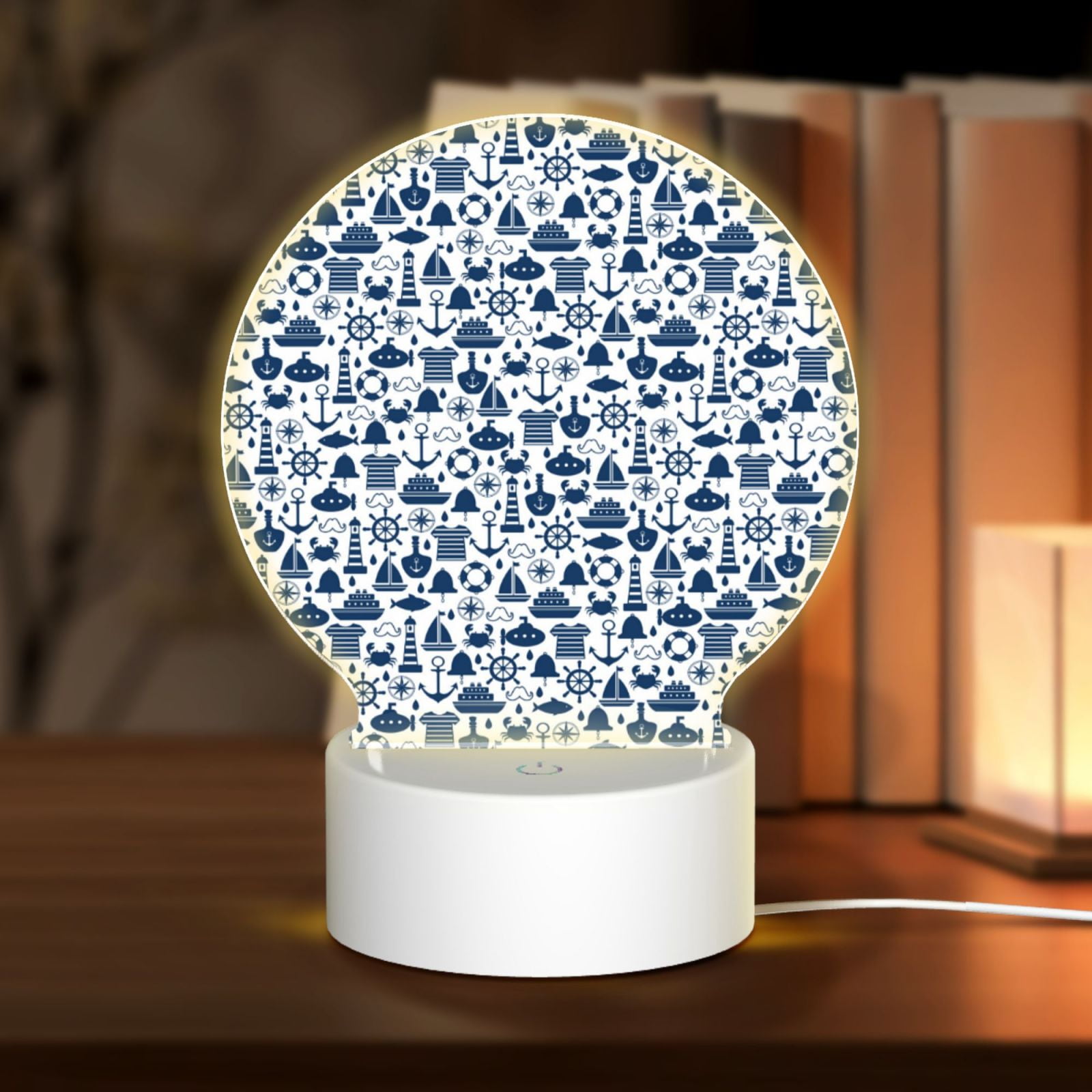 Sikiie Seaside Primary Color Acrylic Night Light Gift Custom Acrylic ...
