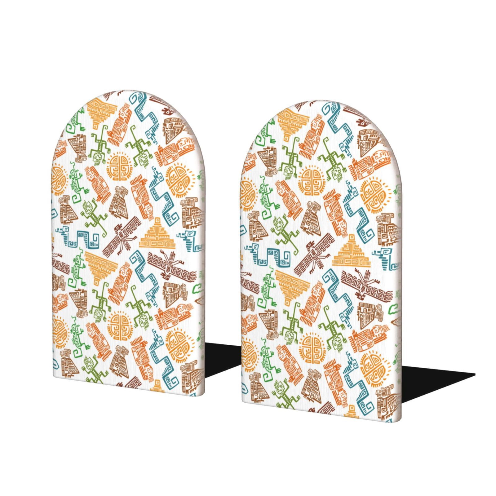 Sikiie Simple Drawing Bookends 1 Pair, Wood Bookends for Shelves, Book ...