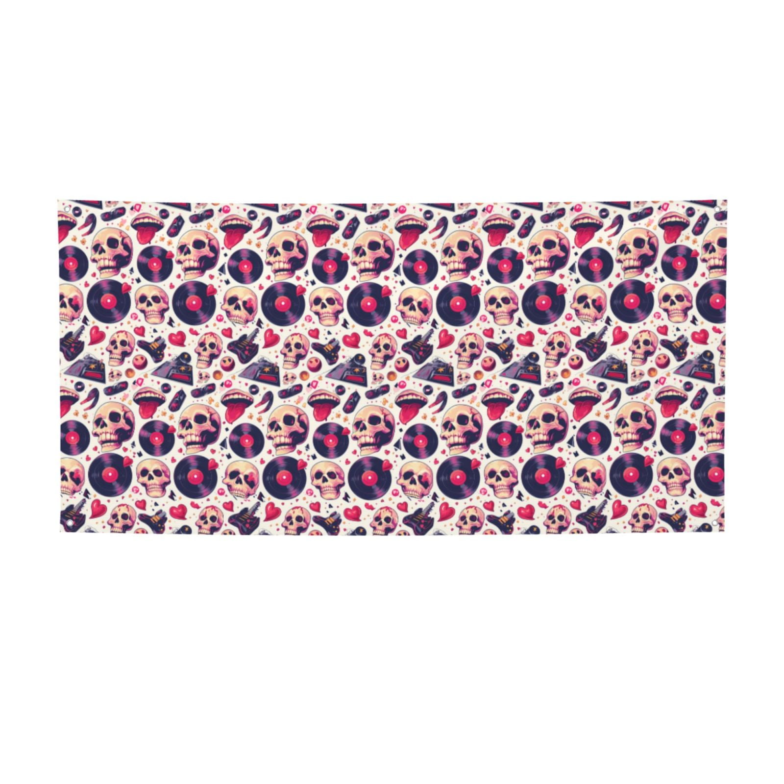 Sikiie Skull lips record Guitar Custom Banners and Signs Customize ...