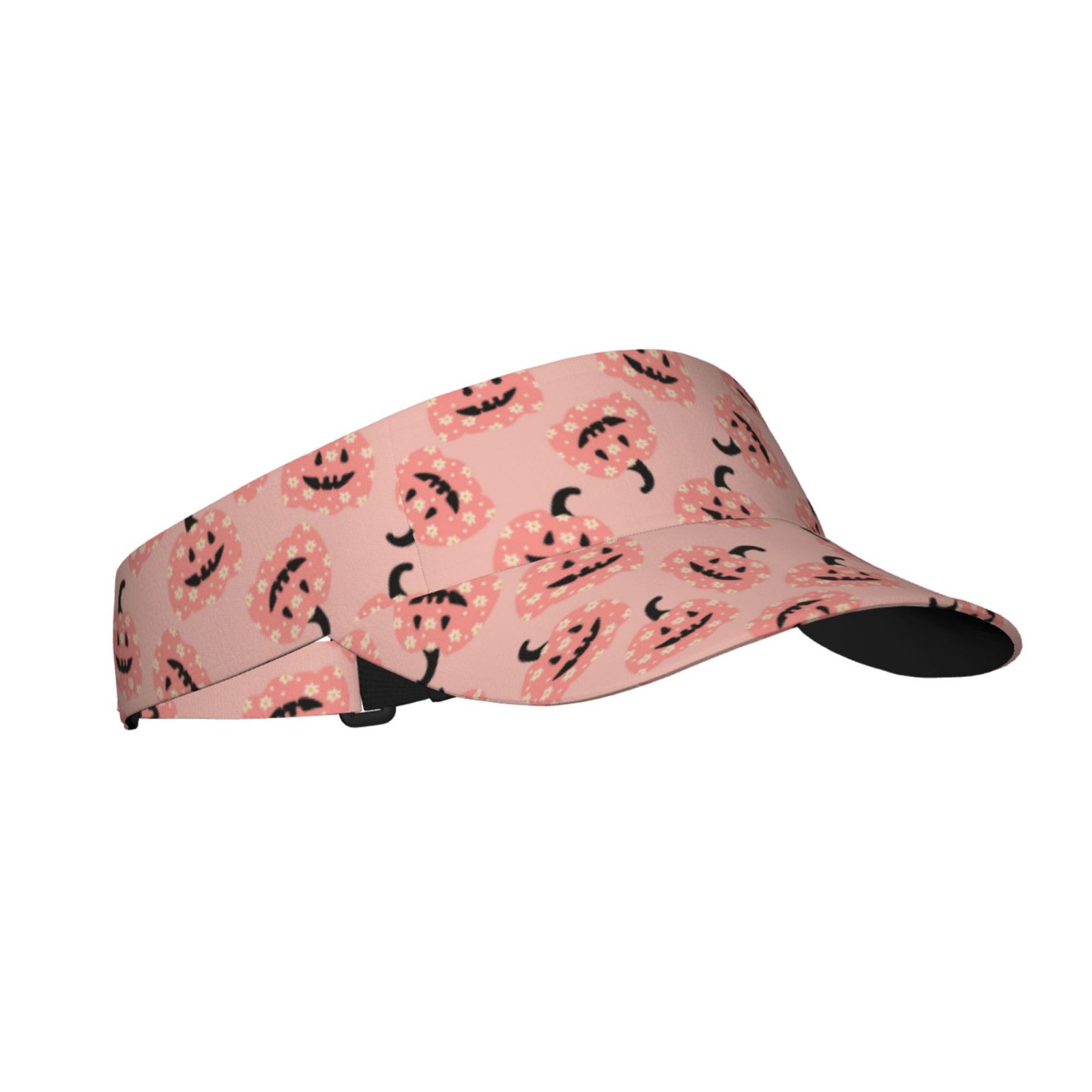 Sikiie Smiling Pink Pumpkins Sun Visor Hat Adjustable Velcro Golf Visor ...
