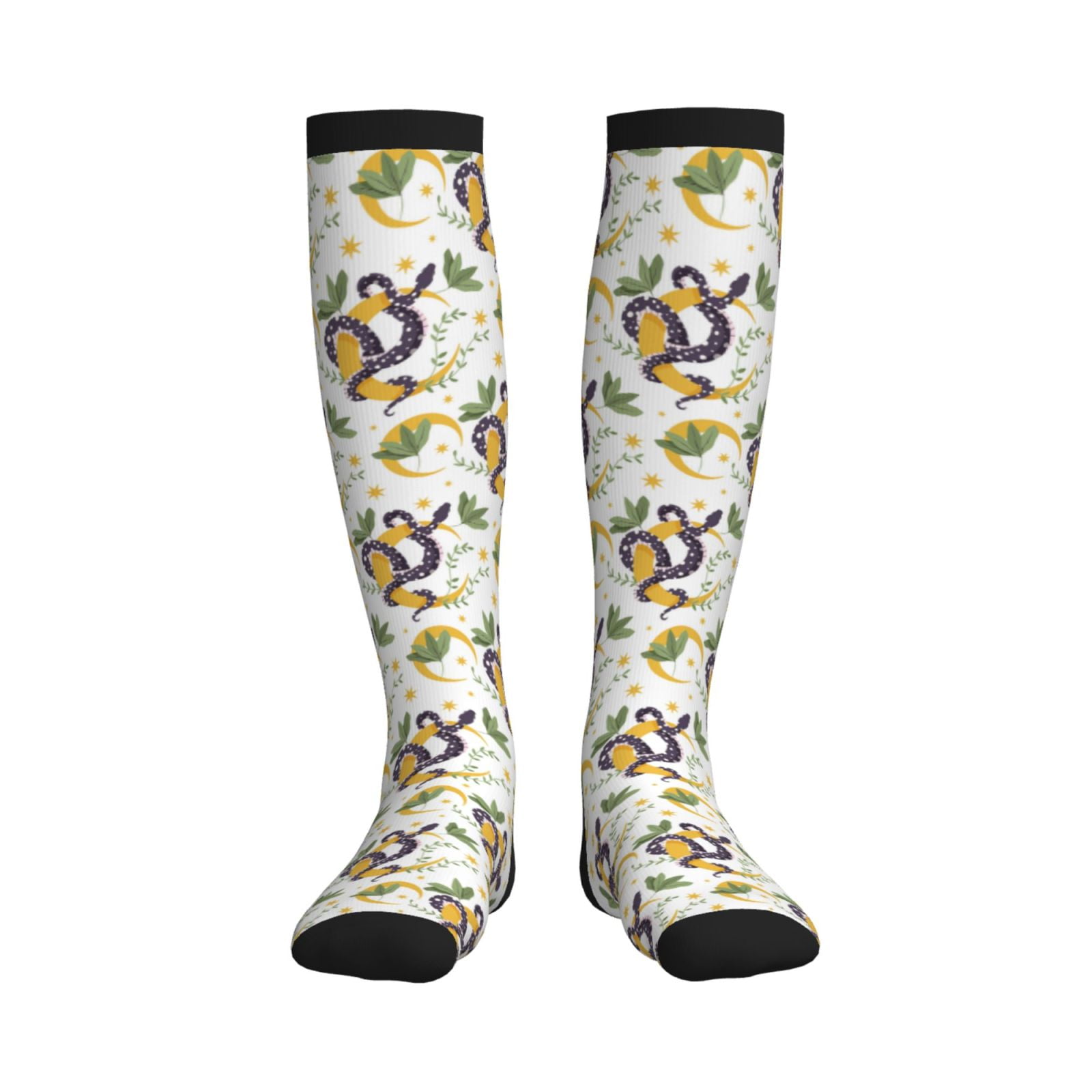 Sikiie Snake And Moon 1 Pairs Compression Socks for Men and Women 15-20 ...