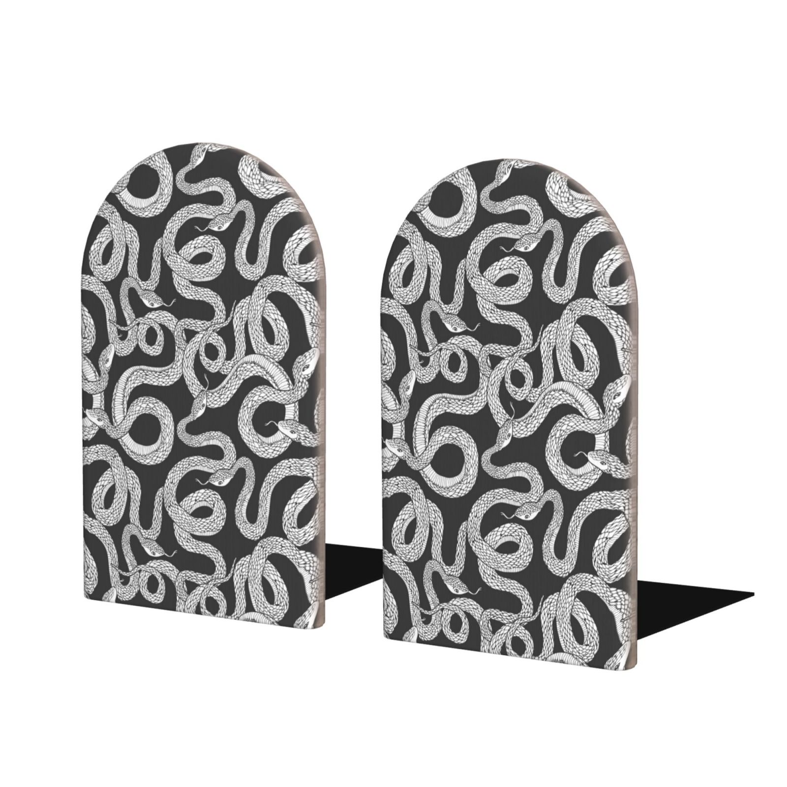 Sikiie Snake Bookends 1 Pair, Wood Bookends for Shelves, Book Ends for ...
