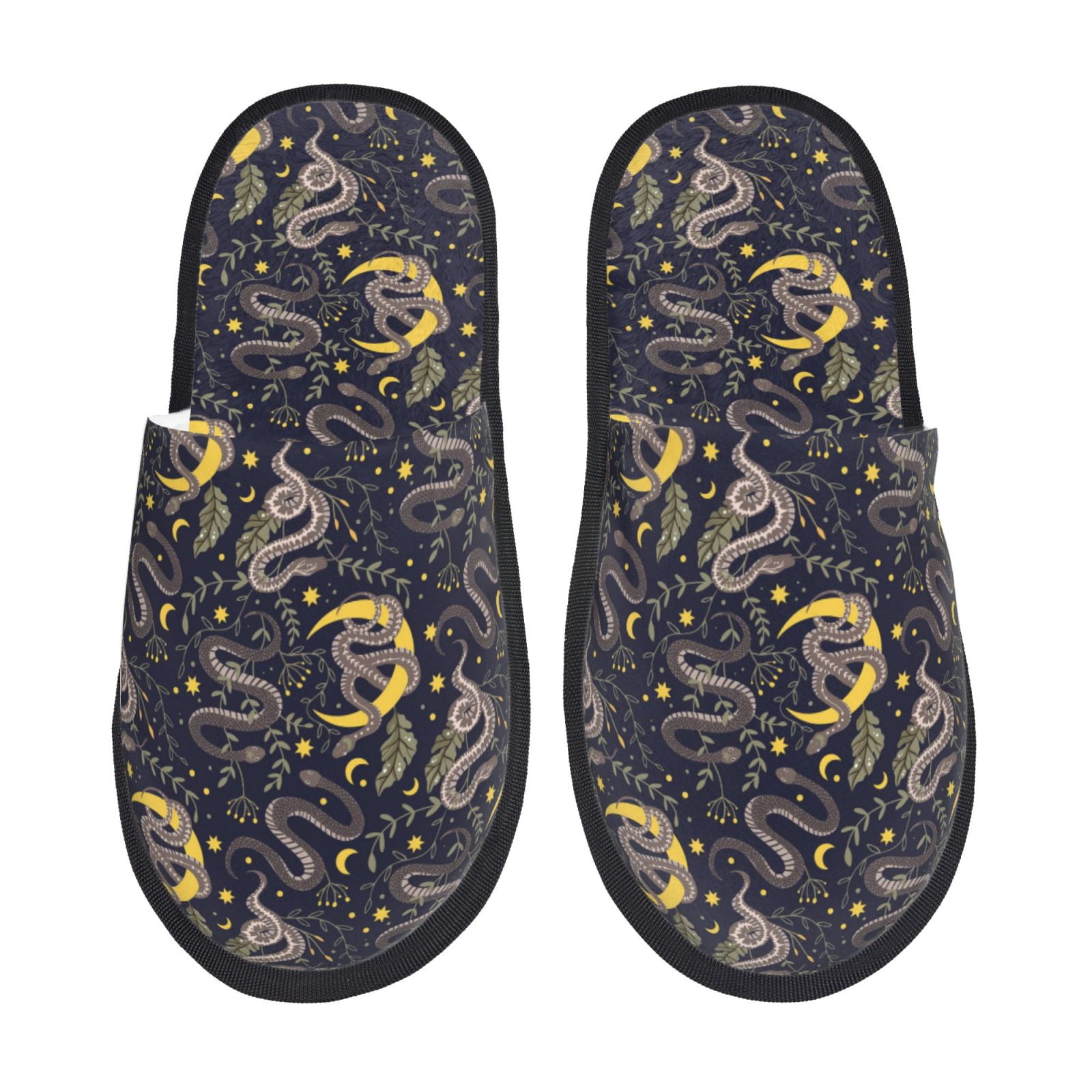 Sikiie Snake Sleep Fuzzy Slip-on Slippers Warm Cozy Soft Lightweight ...