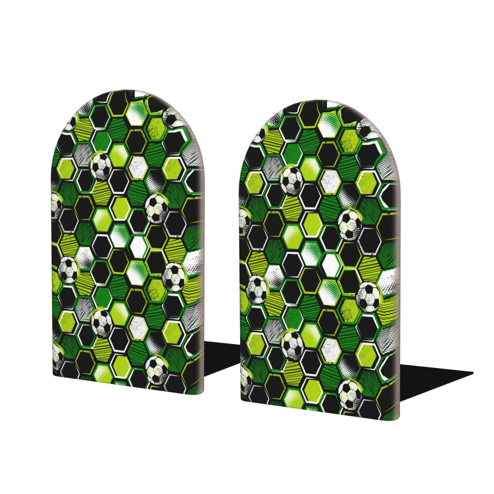 Sikiie Soccer1 Bookends 1 Pair, Wood Bookends for Shelves, Book Ends ...