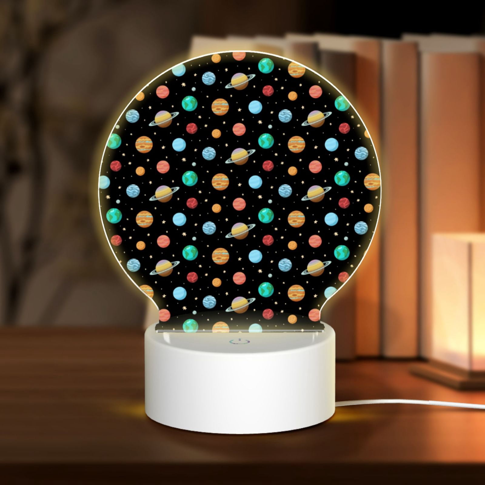 Sikiie Solar System Planets Space Acrylic Night Light Gift Custom ...