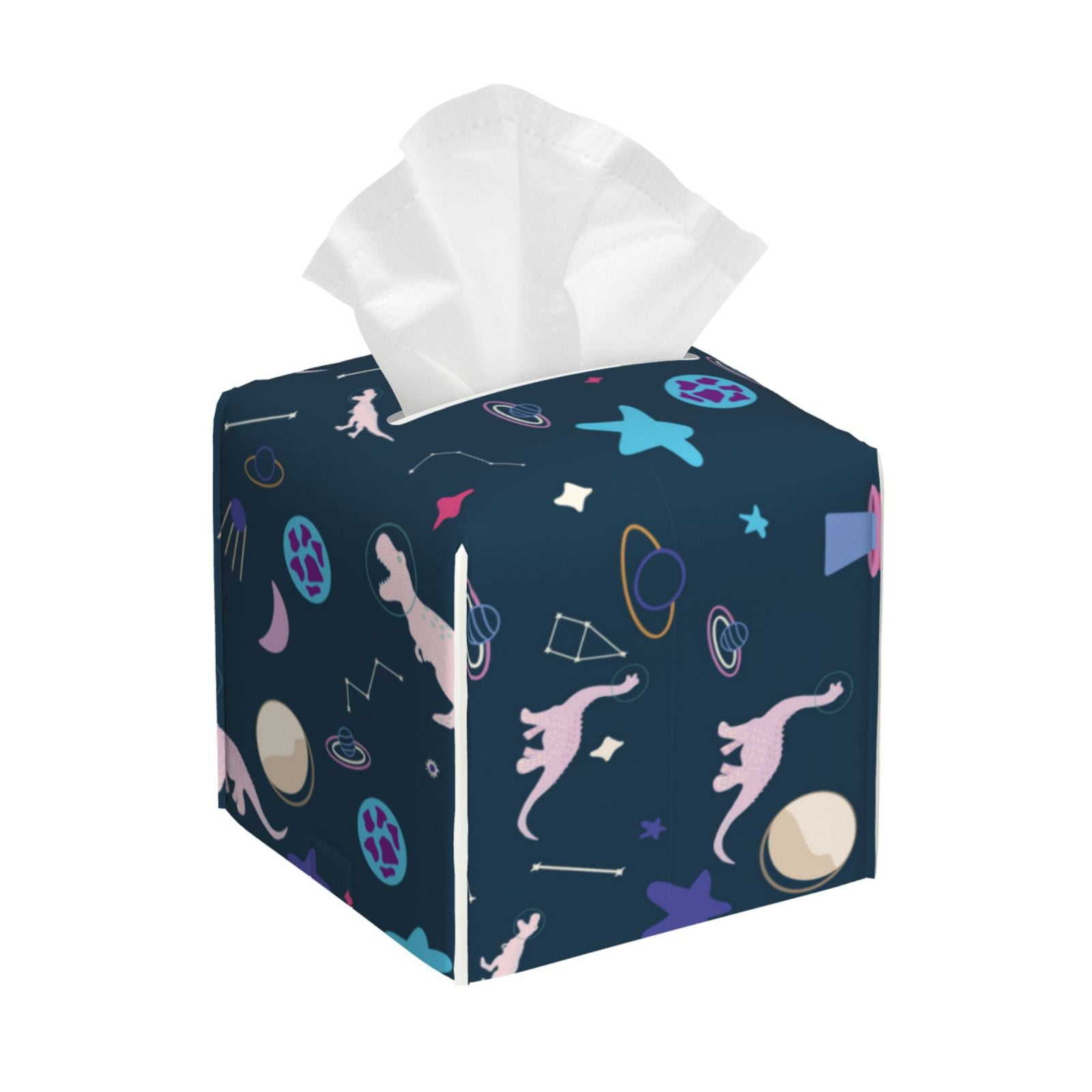 Sikiie Space Dinosaur Leather Tissue Box Cover Square, tissue box ...