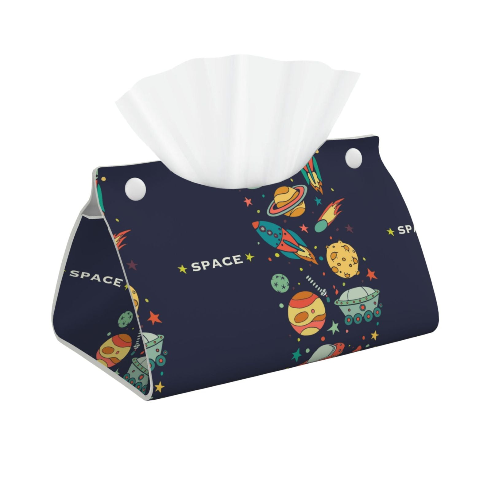 Sikiie Space Leather Tissue Box Cover Rectangle, Long Tissue Box Cover ...