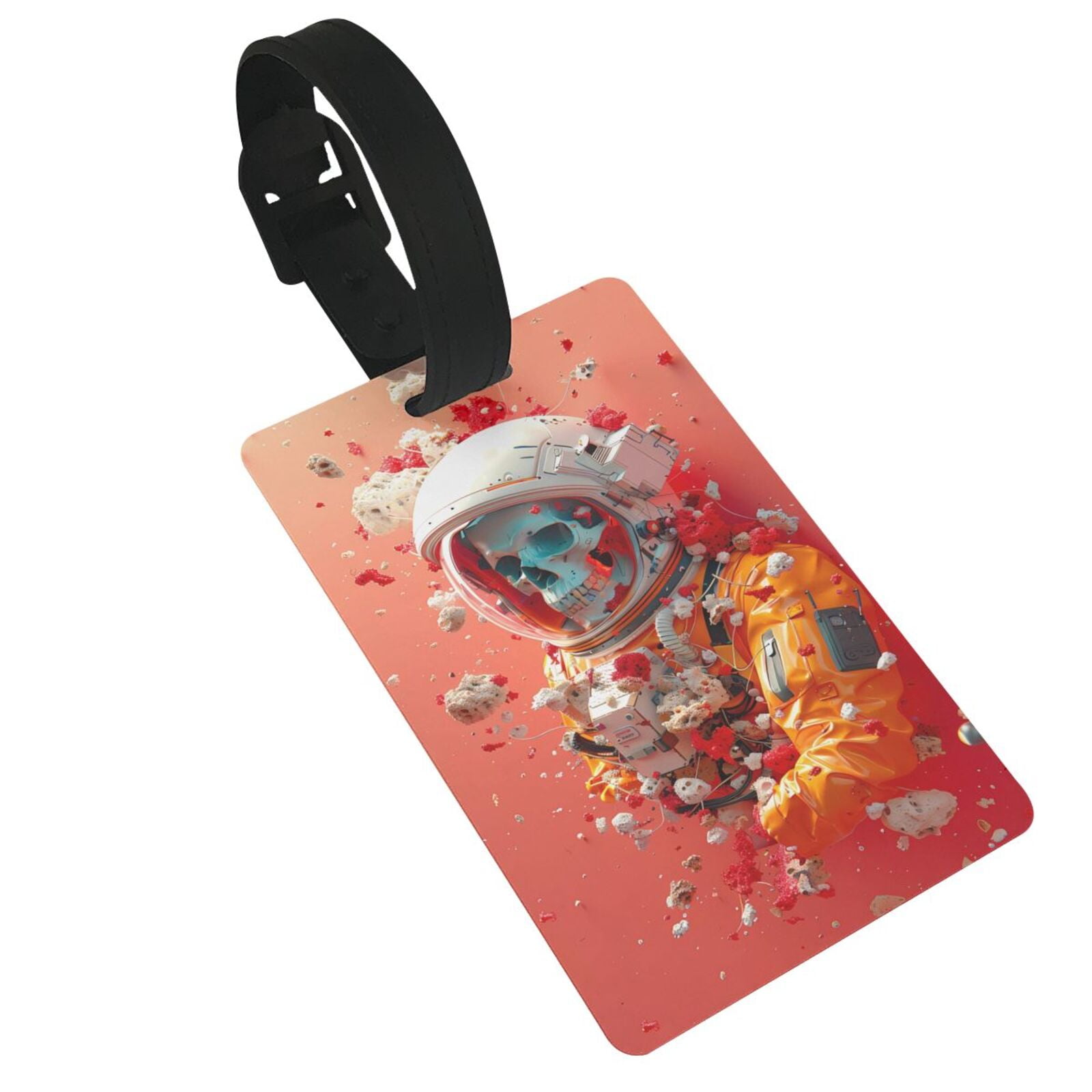 Sikiie Space Skeleton Art Luggage Tags Privacy Cover ID Label Suitcase ...