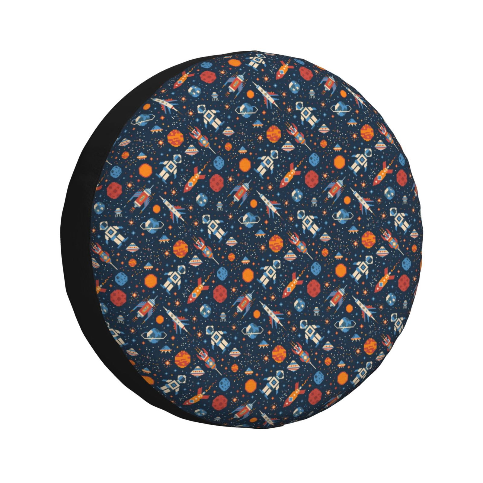 Sikiie Spaceships And Stars In Outer Space PVC Leather Spare Tire Wheel ...
