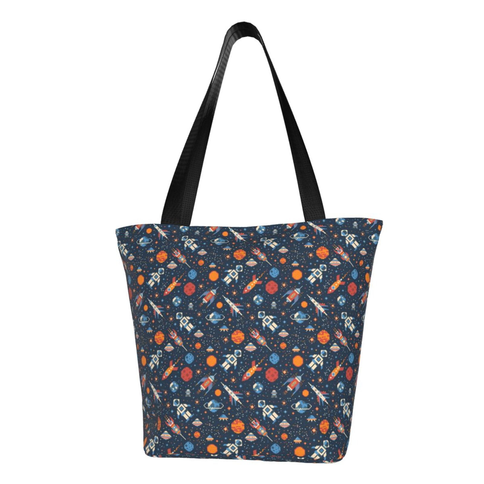 Sikiie Spaceships And Stars In Outer Space Shoulder Bag Casual Hobo ...