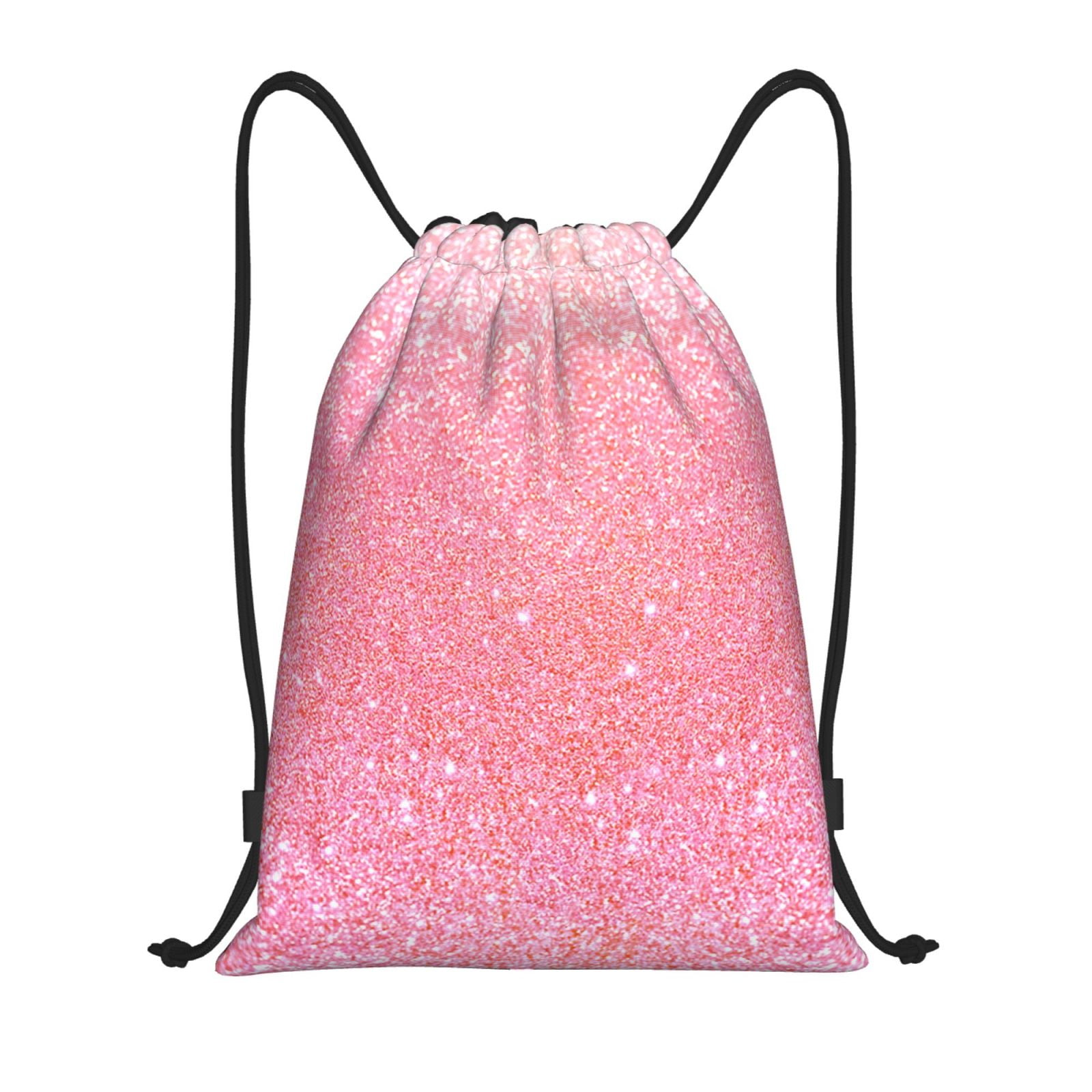 Sikiie Sparkly Pink Glitter Drawstring Backpack Drawstring Bags, Draw ...