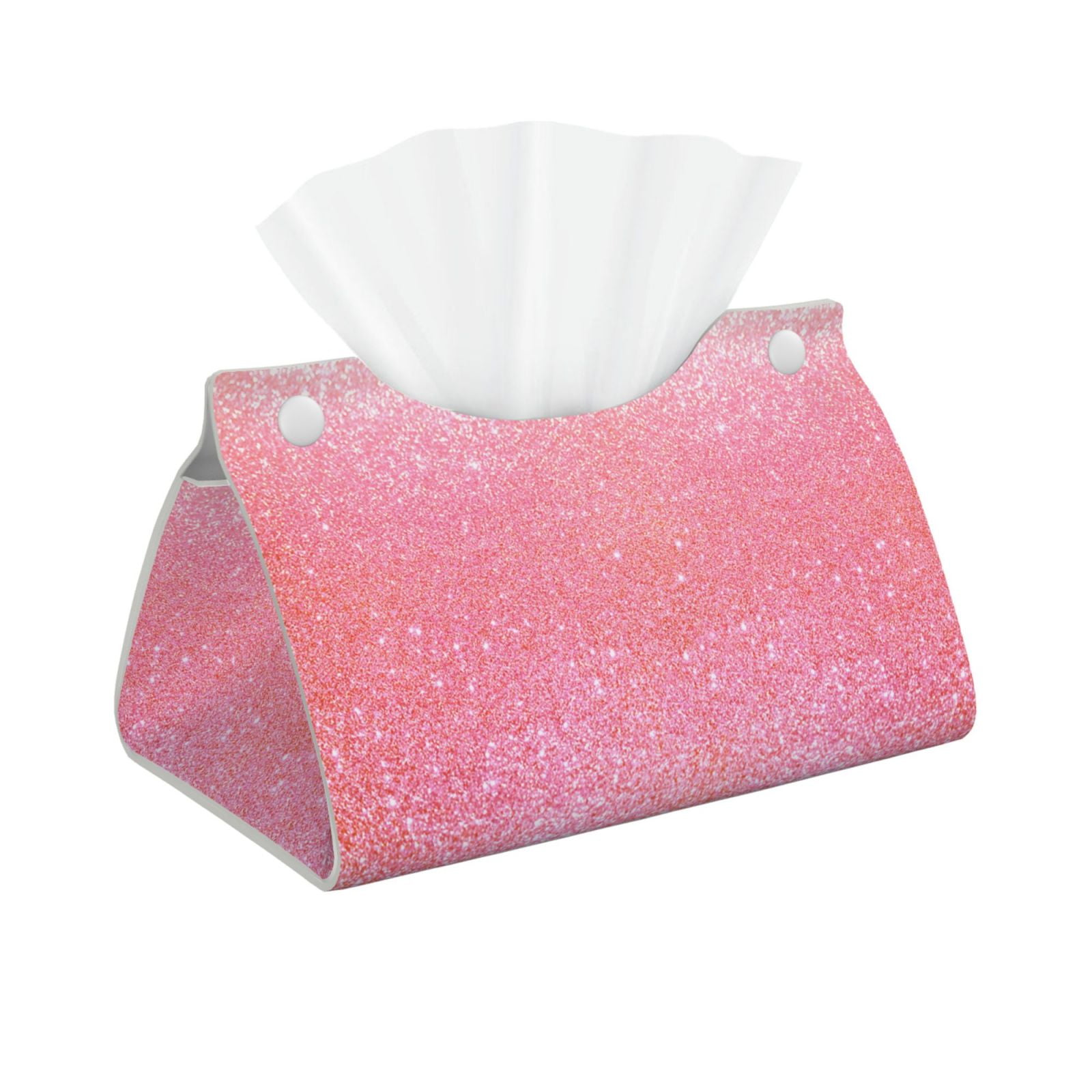 Sikiie Sparkly Pink Glitter Leather Tissue Box Cover Rectangle, Long ...