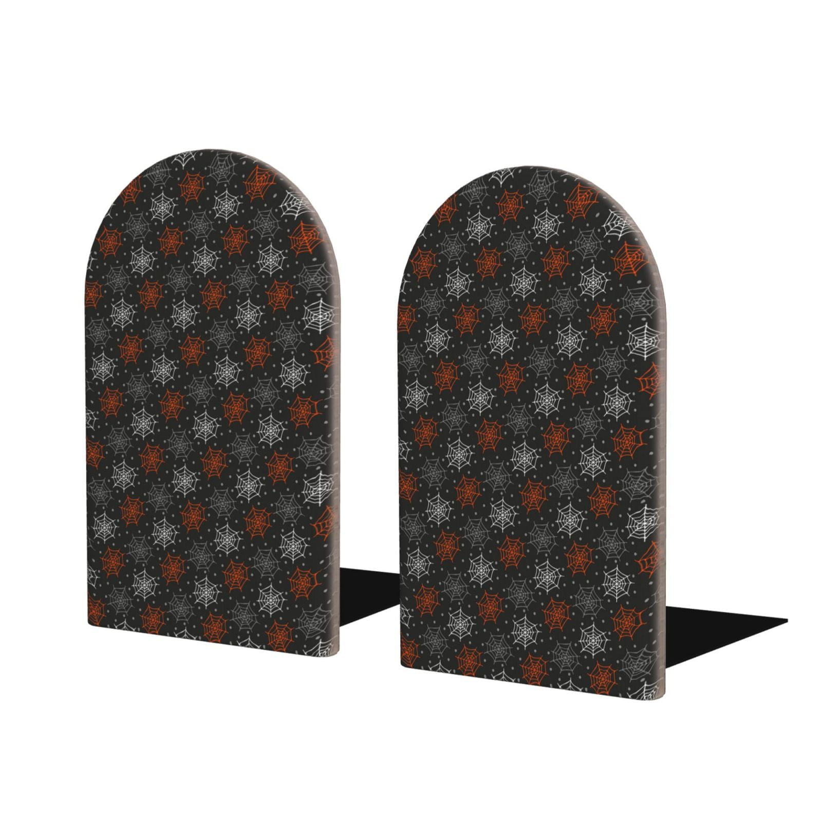 Sikiie Spider Web Bookends 1 Pair, Wood Bookends for Shelves, Book Ends ...