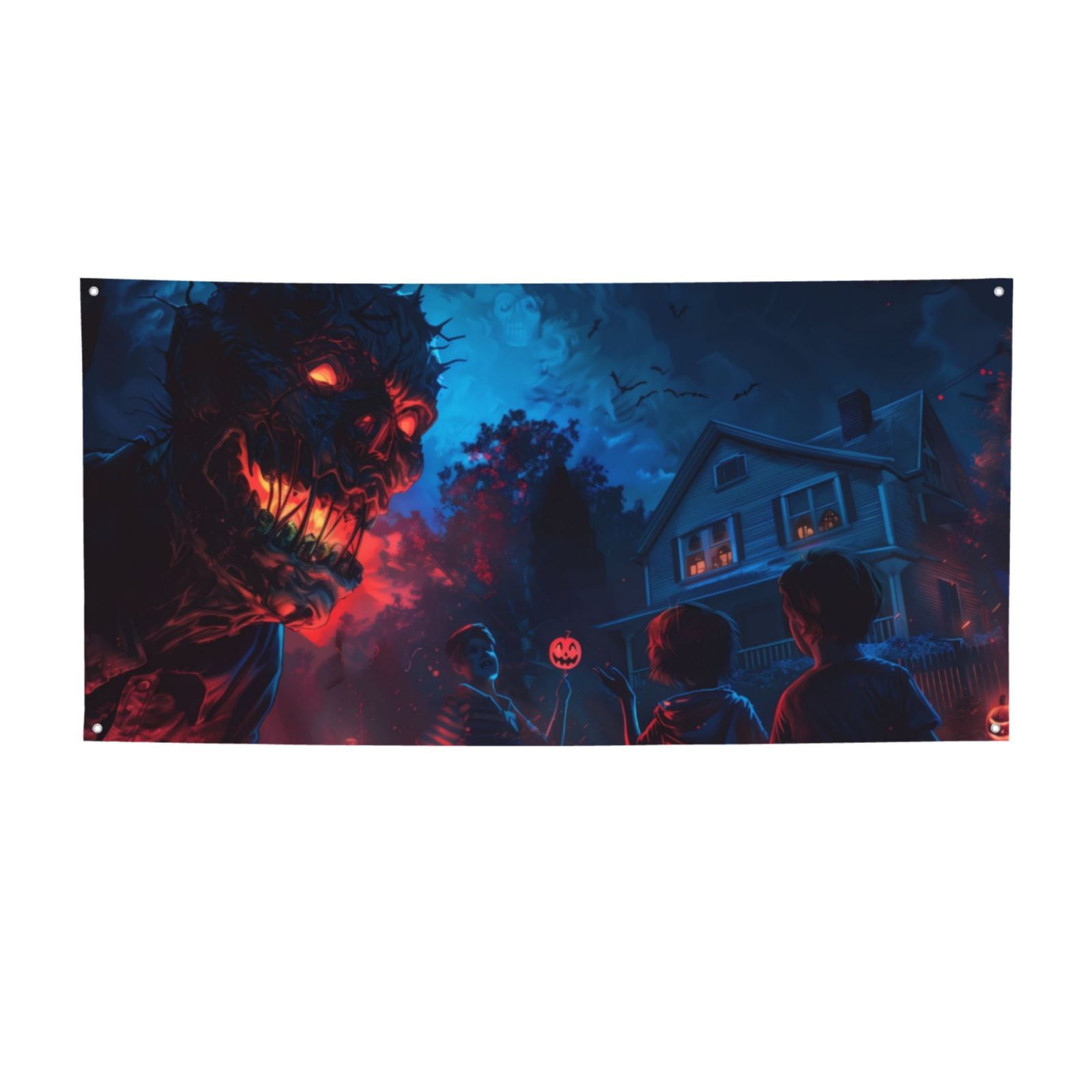 Sikiie Spooky Halloween Night Scene Custom Banners and Signs Customize ...