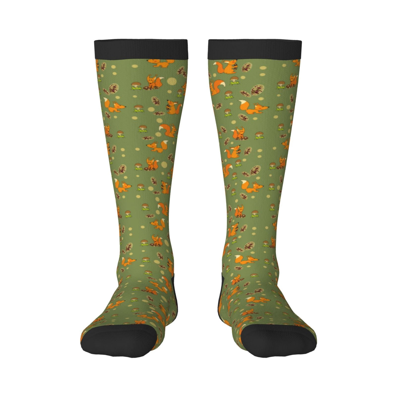 Sikiie Squirrel And Nuts Knee Socks, High Socks Long Stretchy Sock ...