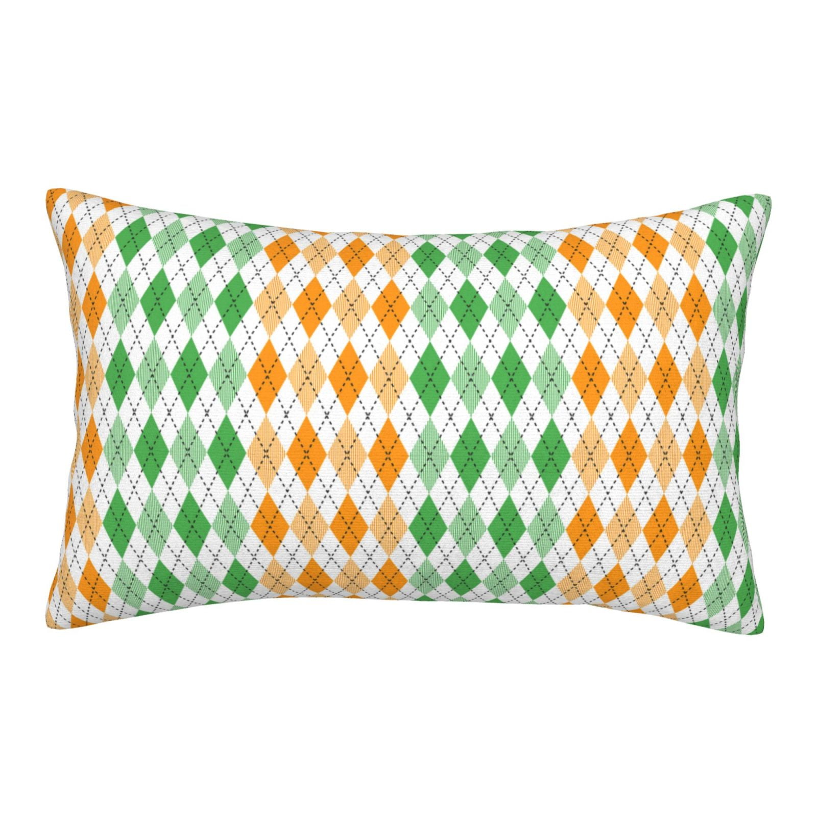 Sikiie St. Patrick's day argyle Print Plush Pillow Cover, Wrinkle-proof ...