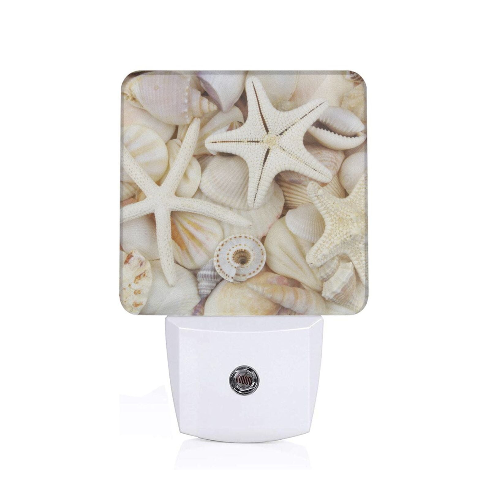 Sikiie Starfishes On Seashells Led Night Light, Warm White,Cool White ...