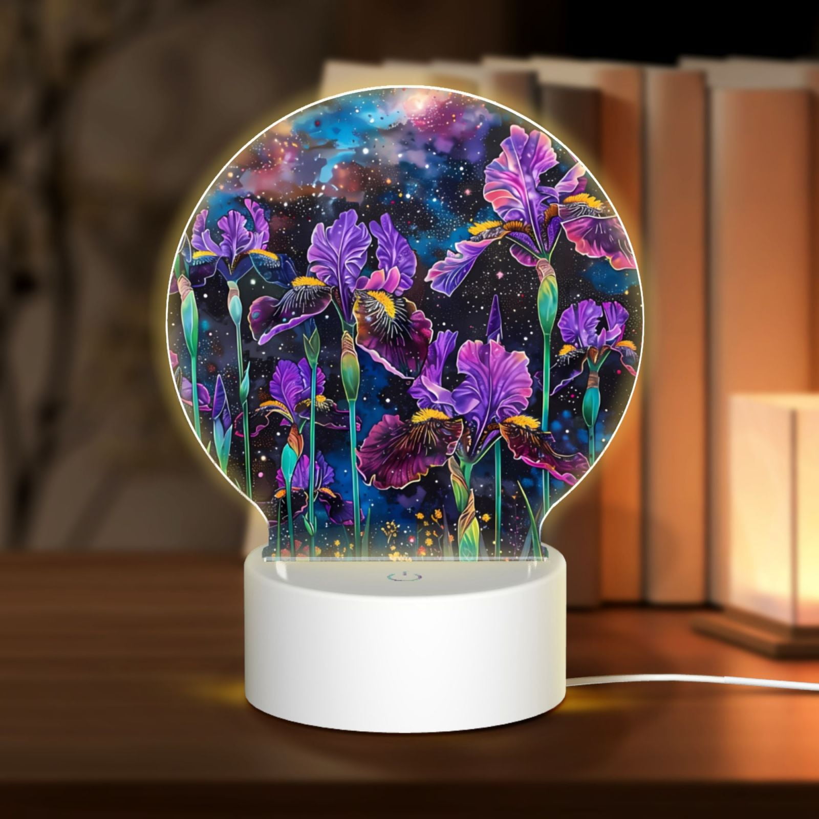 Sikiie Starry Night Iris Field Acrylic Night Light Gift Custom Acrylic ...