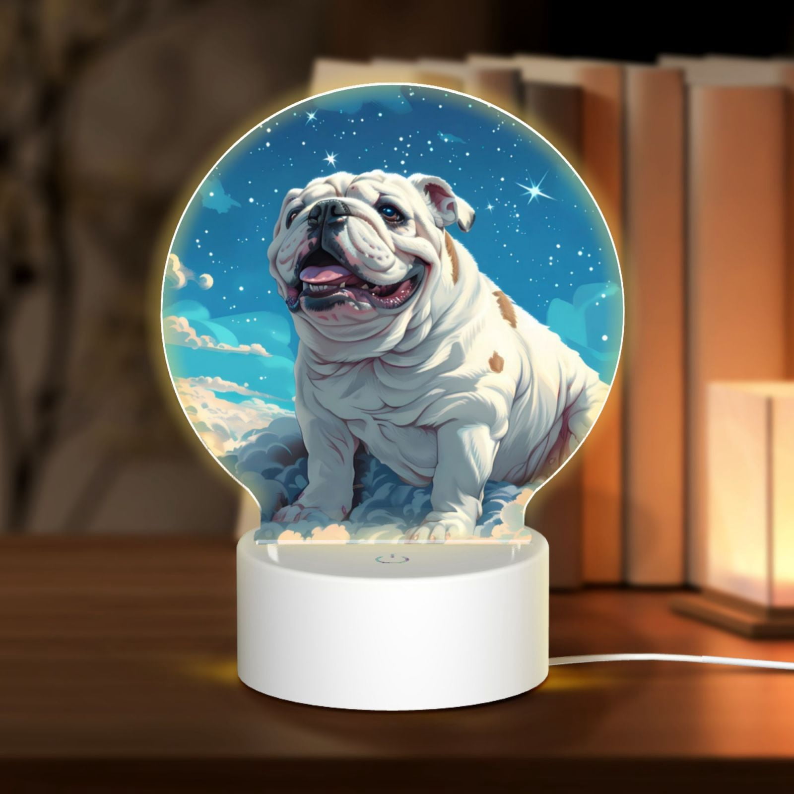 Sikiie Starry Sky Cloud Bulldog Acrylic Night Light Gift Custom Acrylic ...