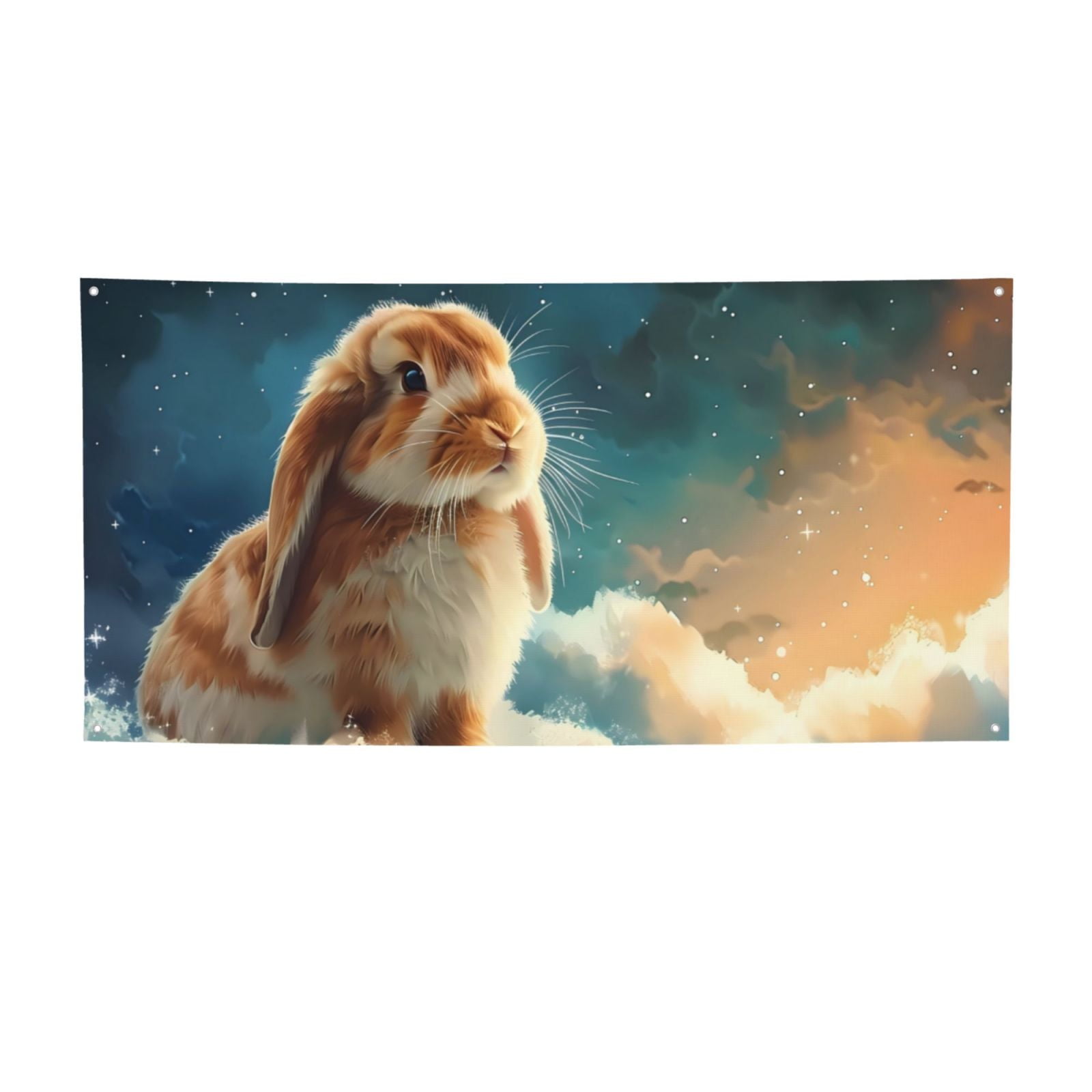 Sikiie Starry Sky Cloud Cute Rabbit Custom Banners and Signs Customize ...
