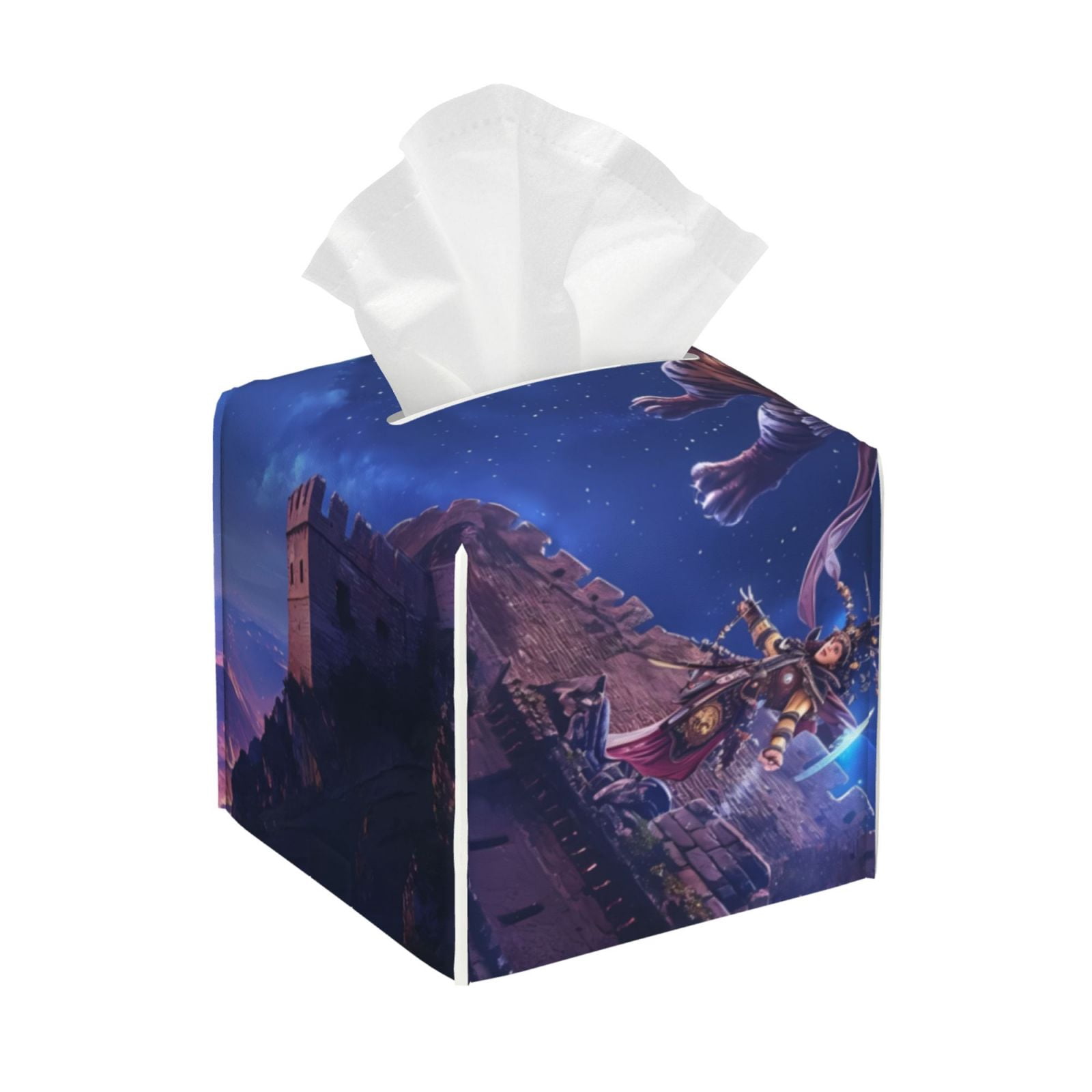 Sikiie Starry Sky Wall Flying Tiger Leather Tissue Box Cover Square ...