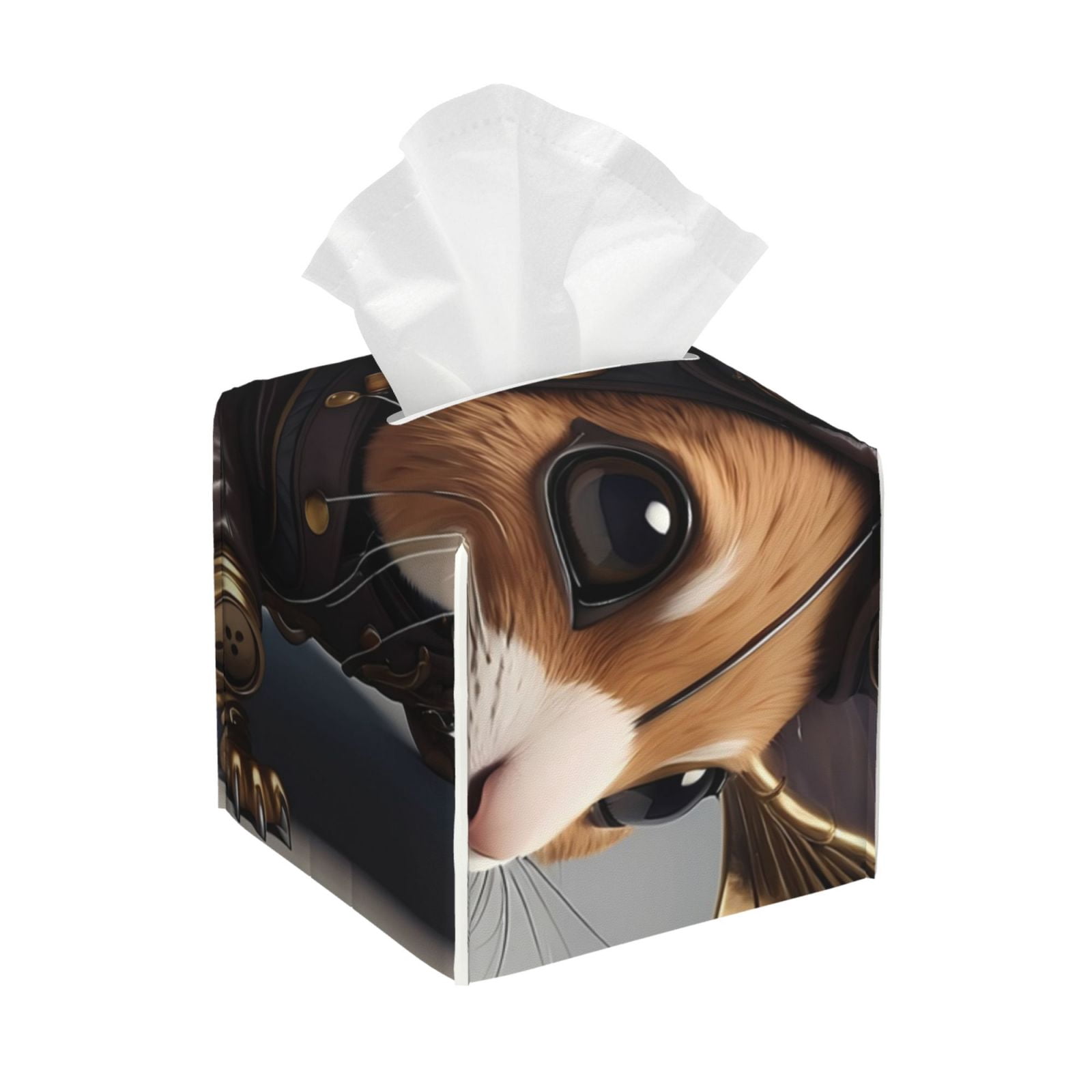 Sikiie Steampunk Squirrel Pilot Leather Tissue Box Cover Square, tissue ...