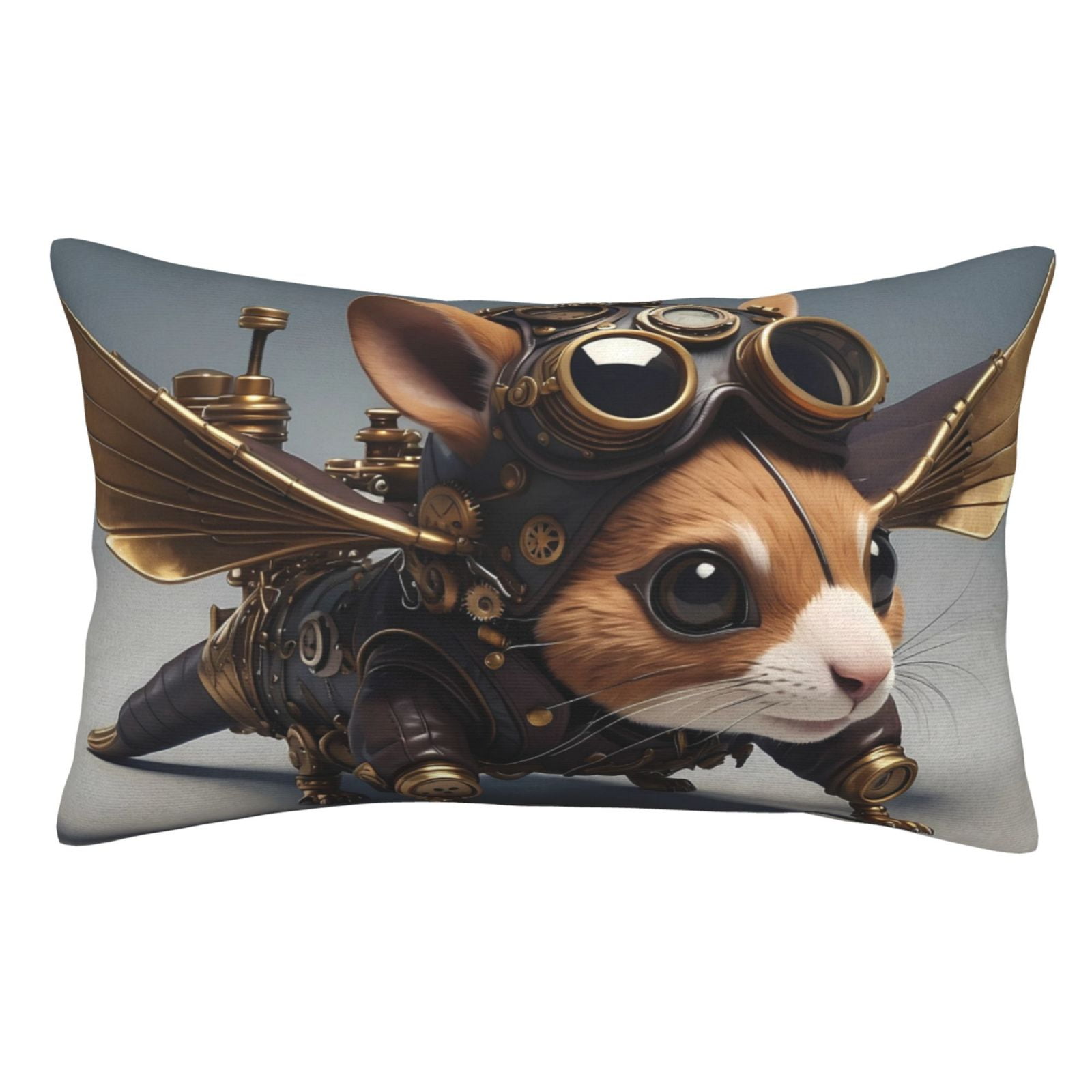 Sikiie Steampunk Squirrel Pilot Pillow Covers, Throw Pillow Case ...