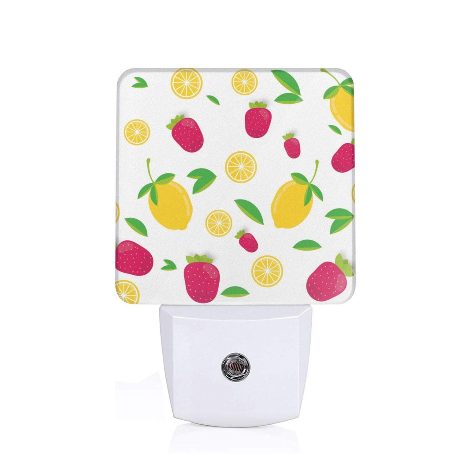Sikiie Strawberry and Lemon Led Night Light, Warm White,Cool White ...