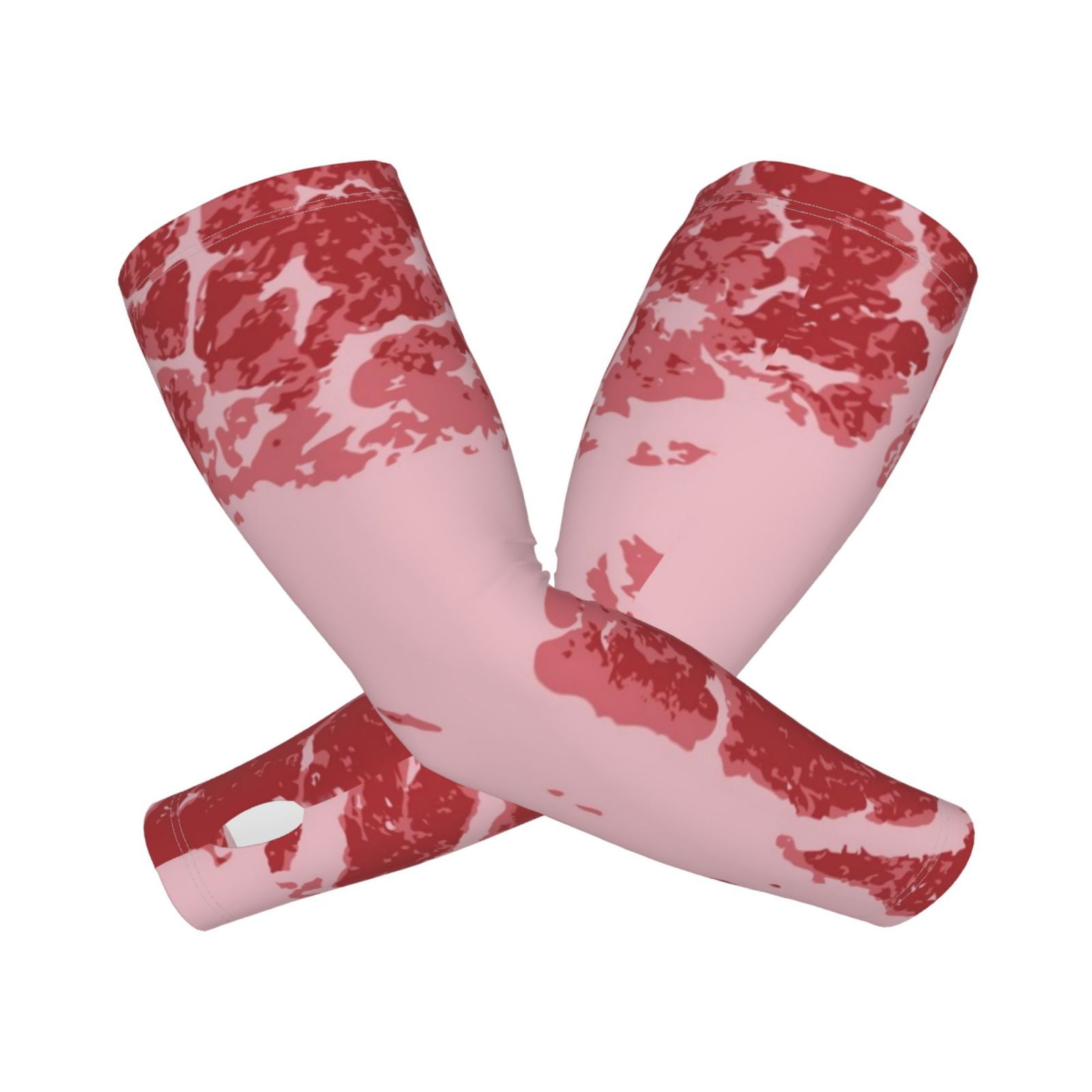 Sikiie Striped Meat Cooling Sun Sleeves Arm Sleeves for Men & Women ...