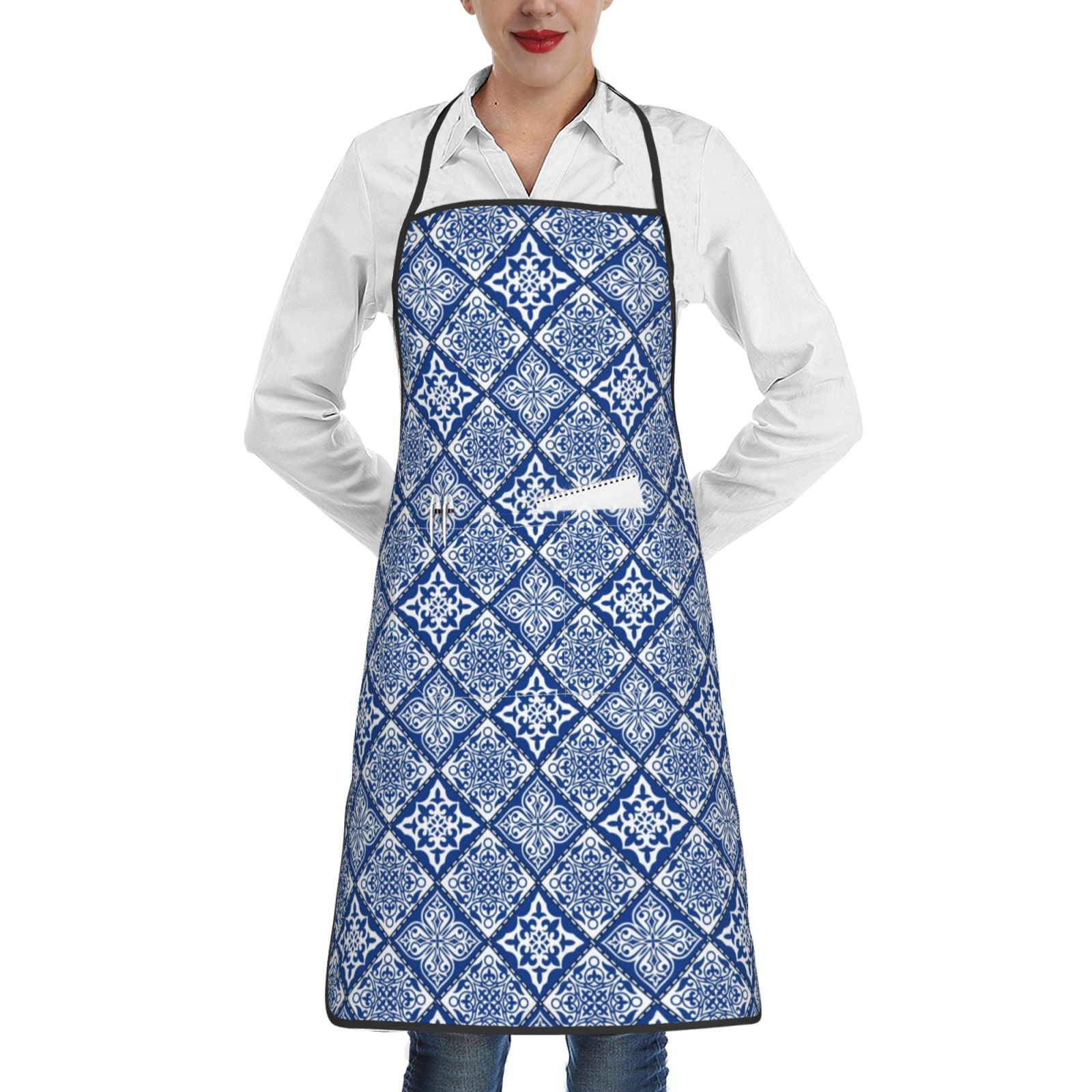 Sikiie Stylized Flowers Vintage Boho Aprons for Kitchen Cooking Aprons ...